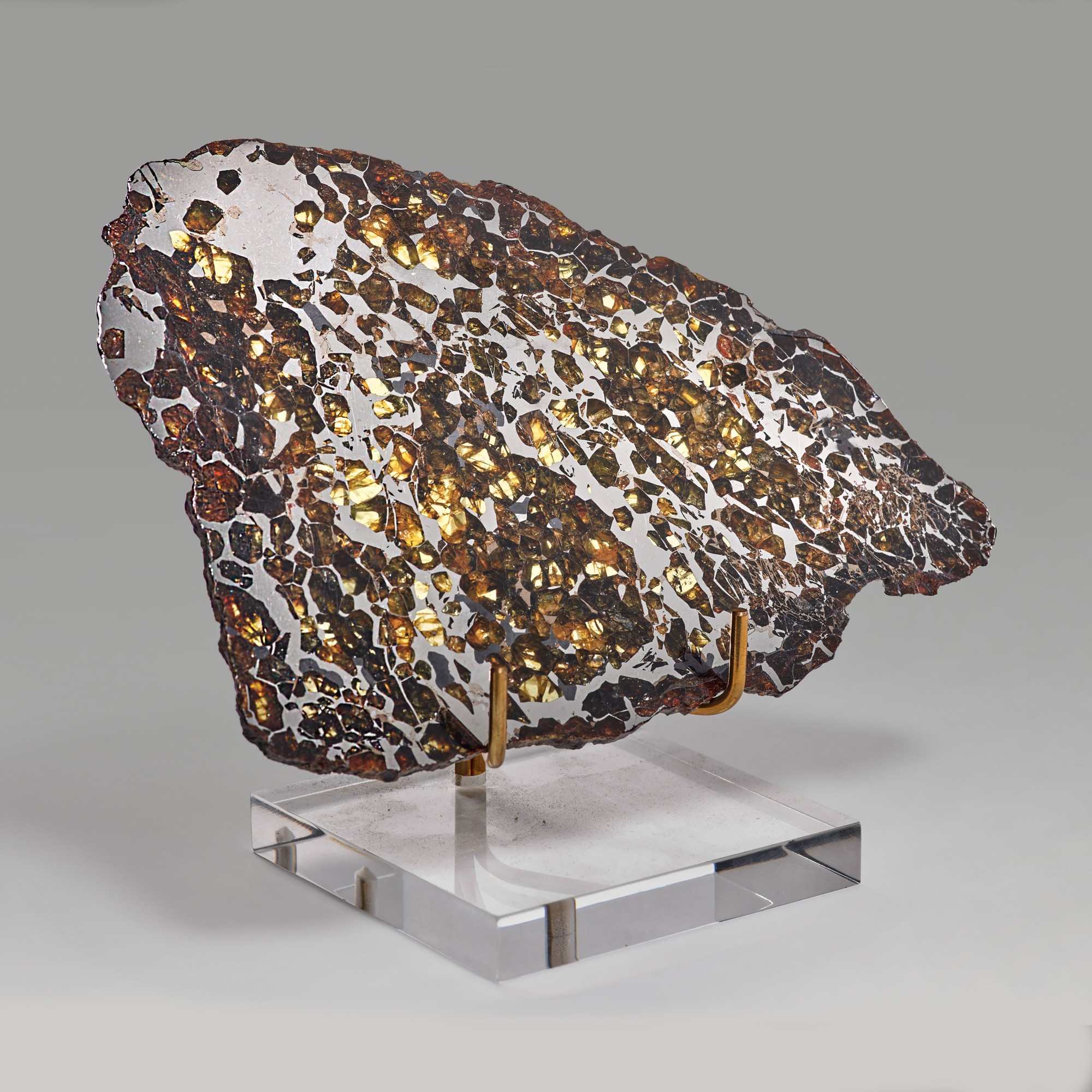 Complete Slice Of Brenham Meteorite — An American Pallasite | Fearless ...