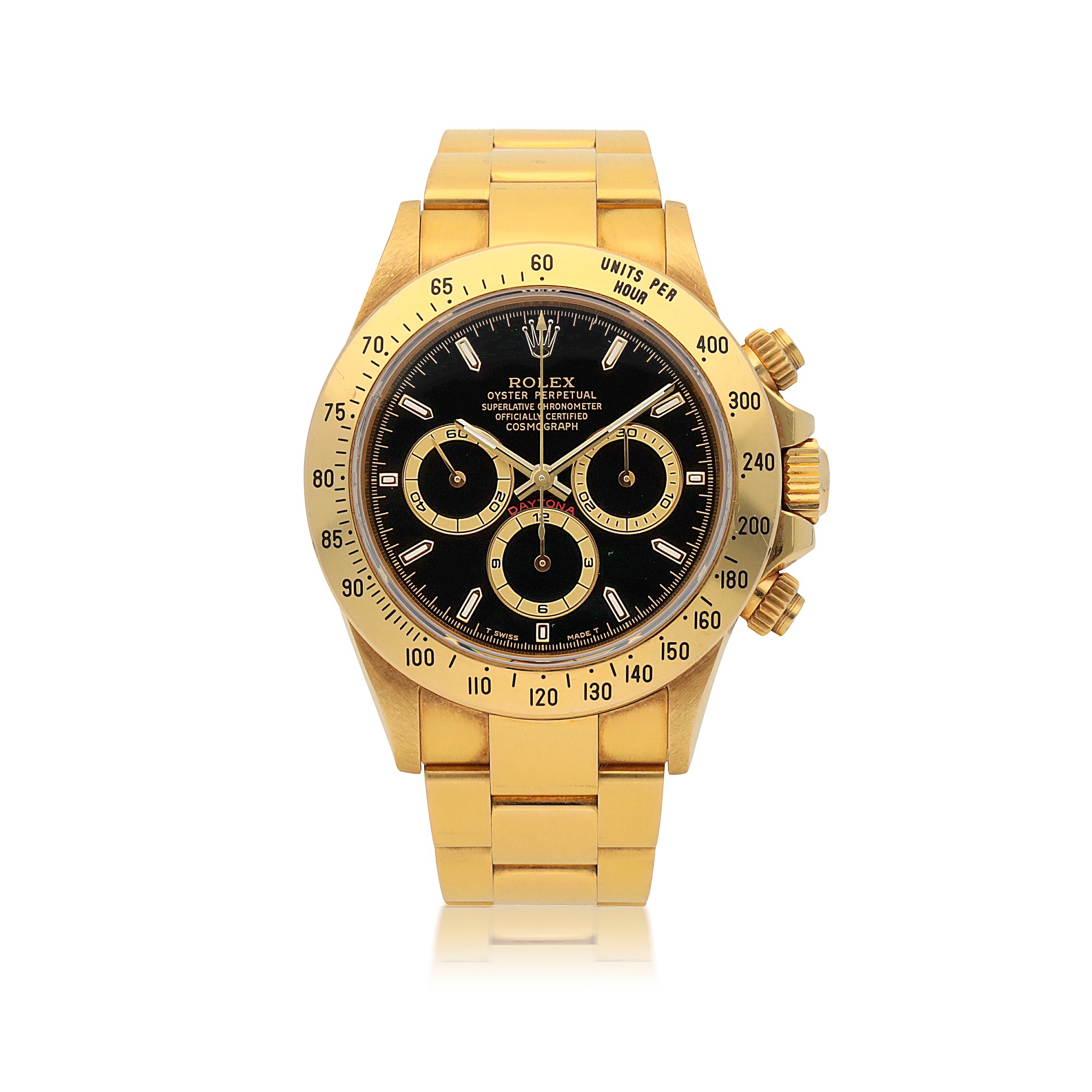 ROLEX | 'ZENITH' DAYTONA, REF 16528 YELLOW GOLD CHRONOGRAPH WRISTWATCH ...