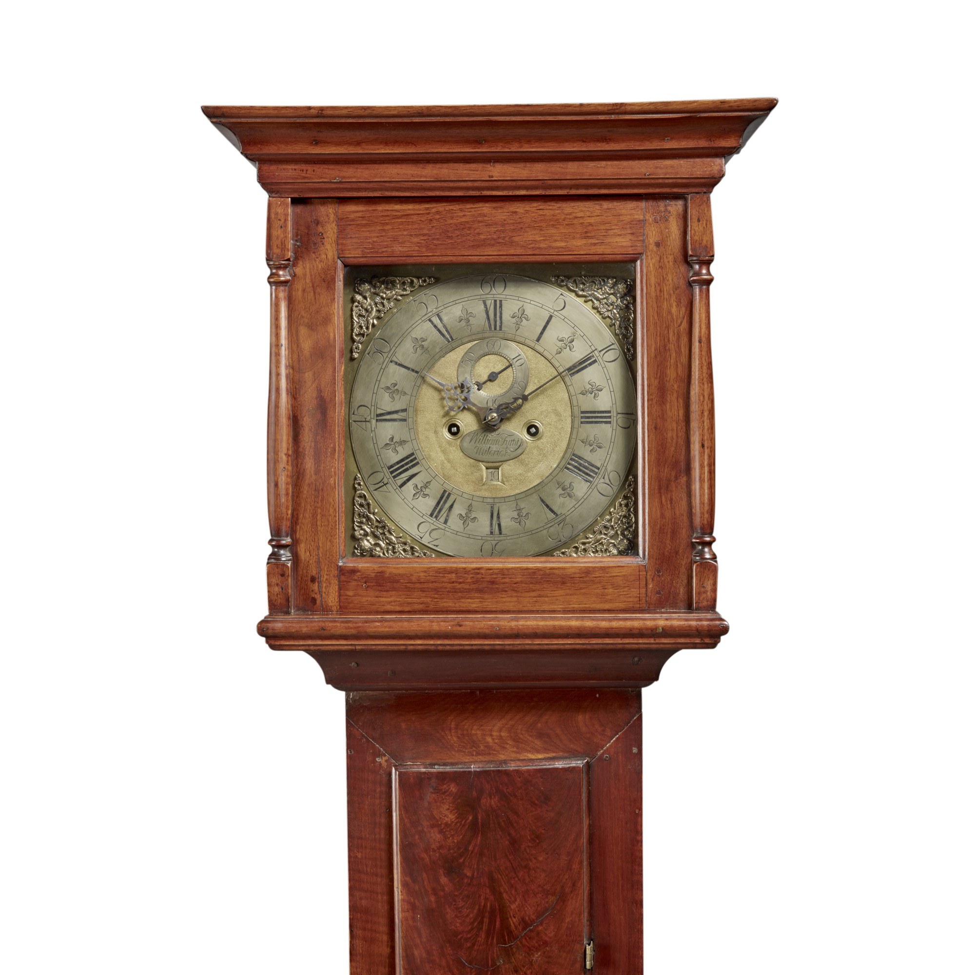 The Furness Family Very Rare Queen Anne Figured Walnut Tall Case Clock ...