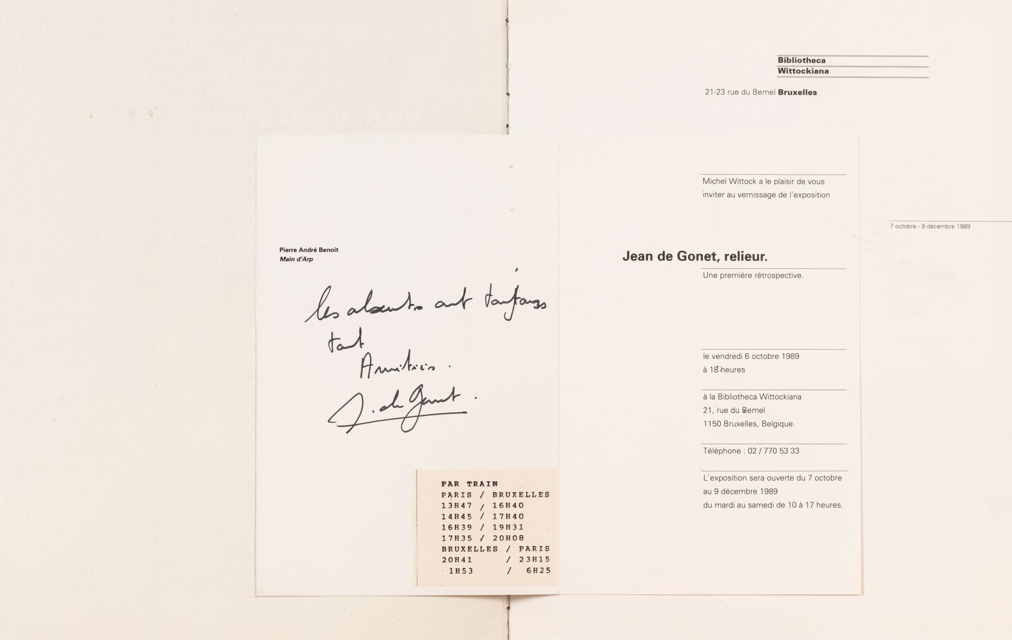 "Jean de Gonet relieur. Une première rétrospective." 1989. En RIM avec ...