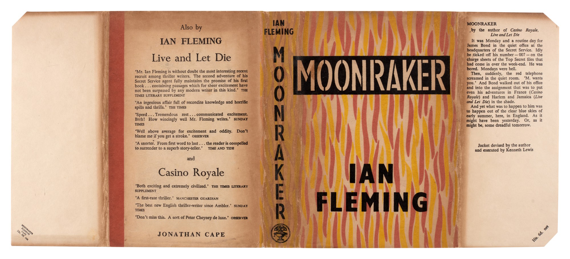 Ian Fleming | Moonraker, 1955, first edition, second state | James Bond on Bond Street | 2022 ...