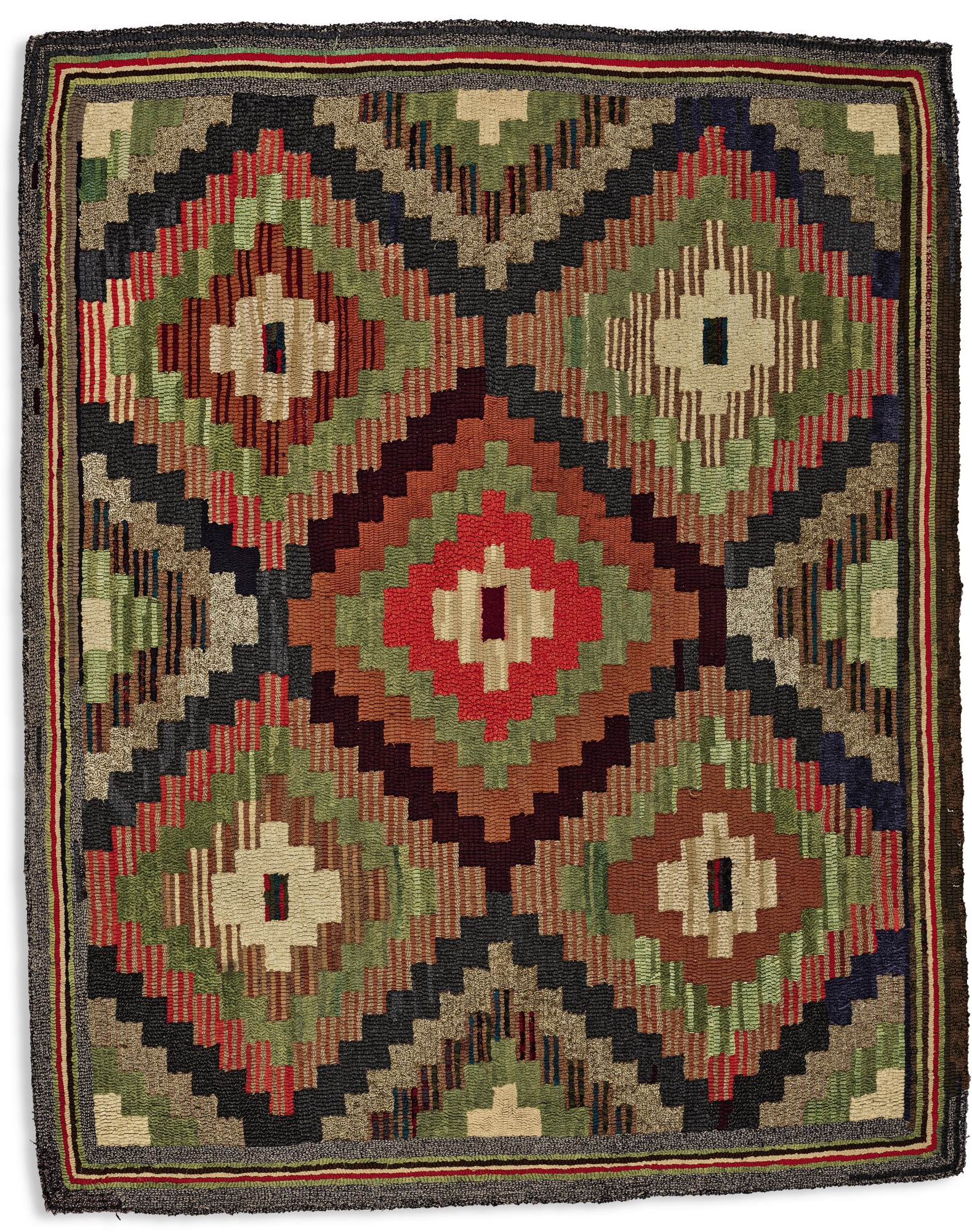 TWO AMERICAN HOOKED RUGS, EARLY 20TH CENTURY | A New Dimension of ...