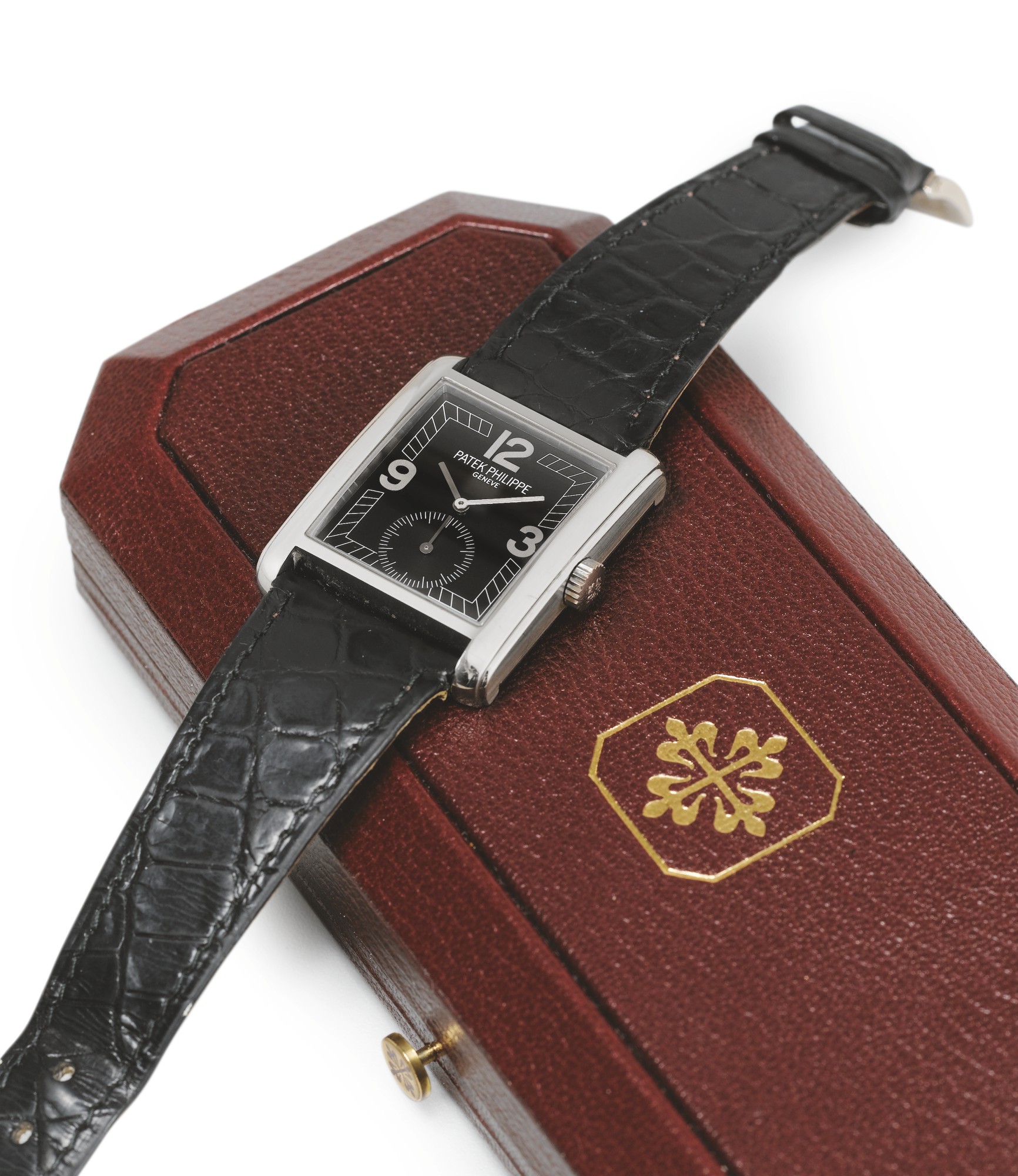 PATEK PHILIPPE | GONDOLO, RECTANGULAR WHITE GOLD WRISTWATCH, MADE IN ...