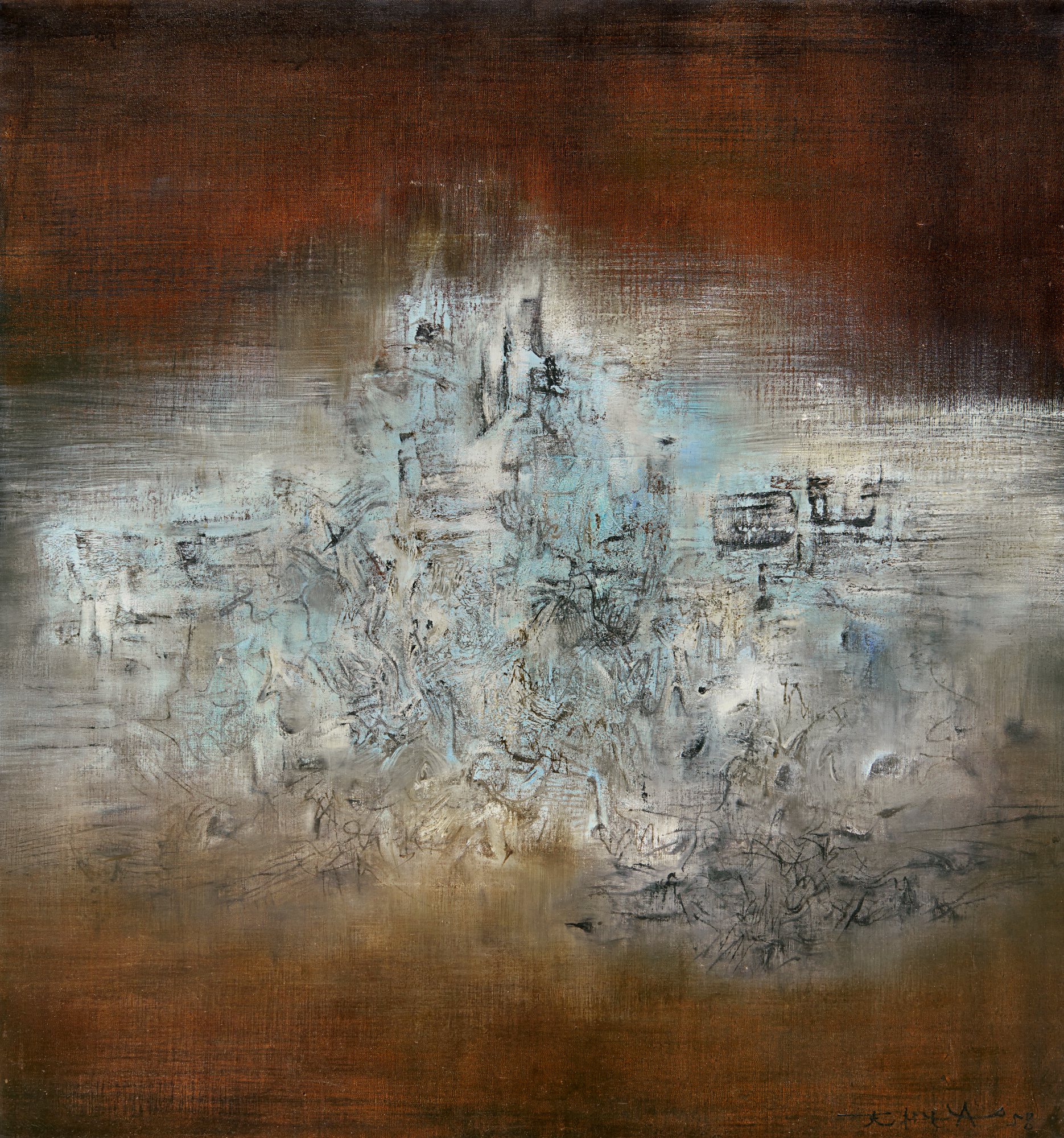 Zao Wou-Ki | Sans titre, entre août et décembre 1958 無題，1958年8月至12月 ...