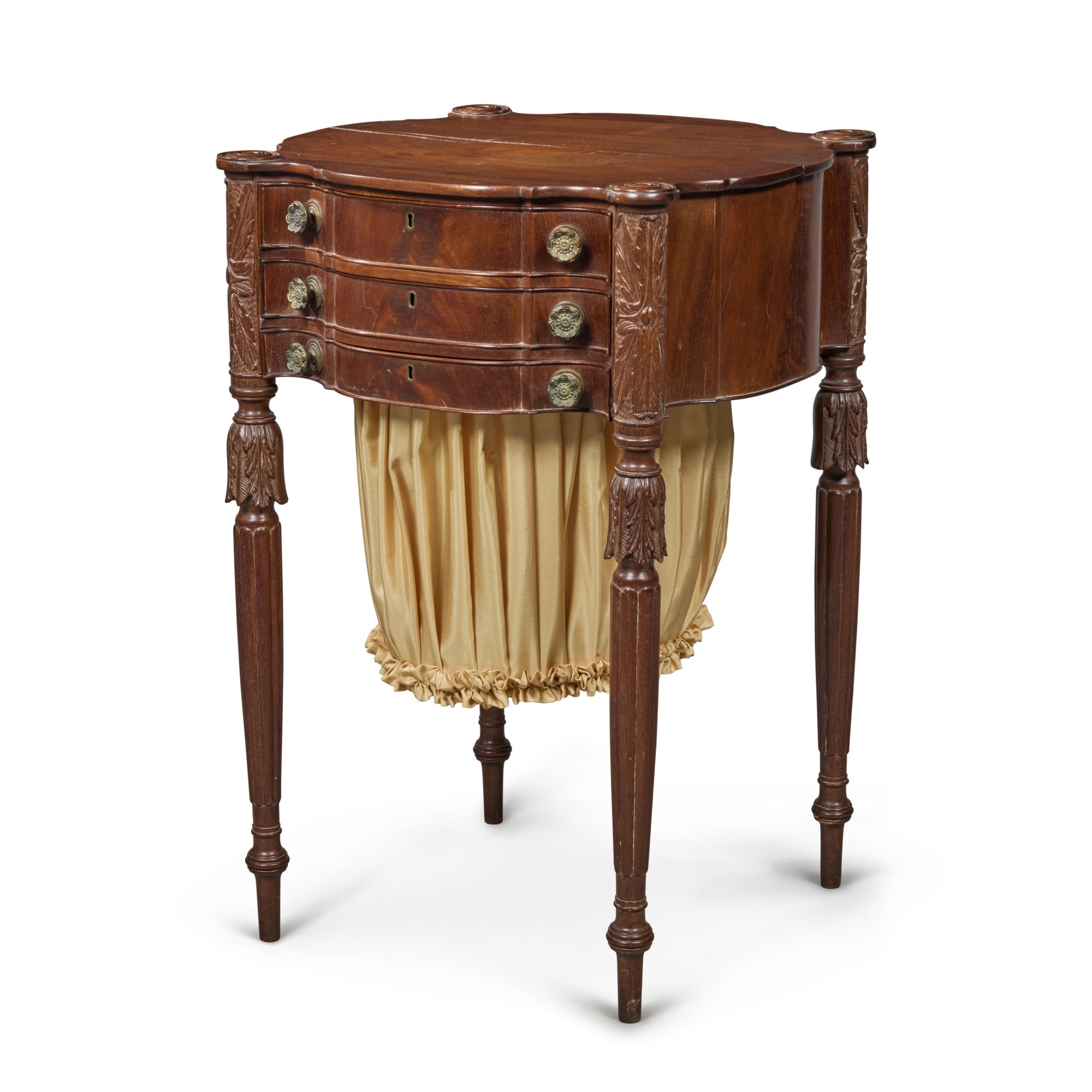 A Very Fine and Rare Federal Carved and Figured Mahogany Block-Front ...