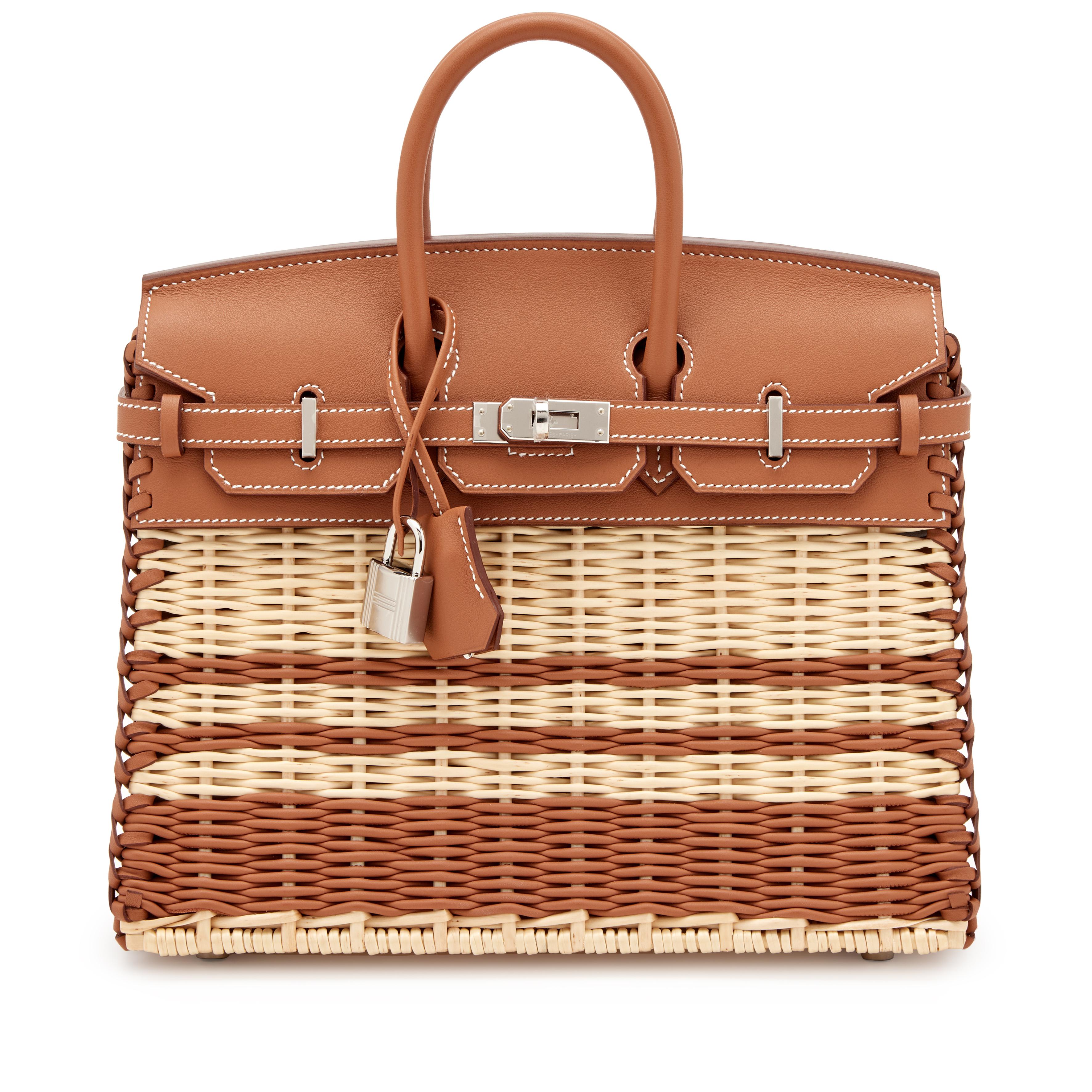 Gold Swift & Osier Wicker Picnic Birkin 25 Palladium Hardware, 2023 ...