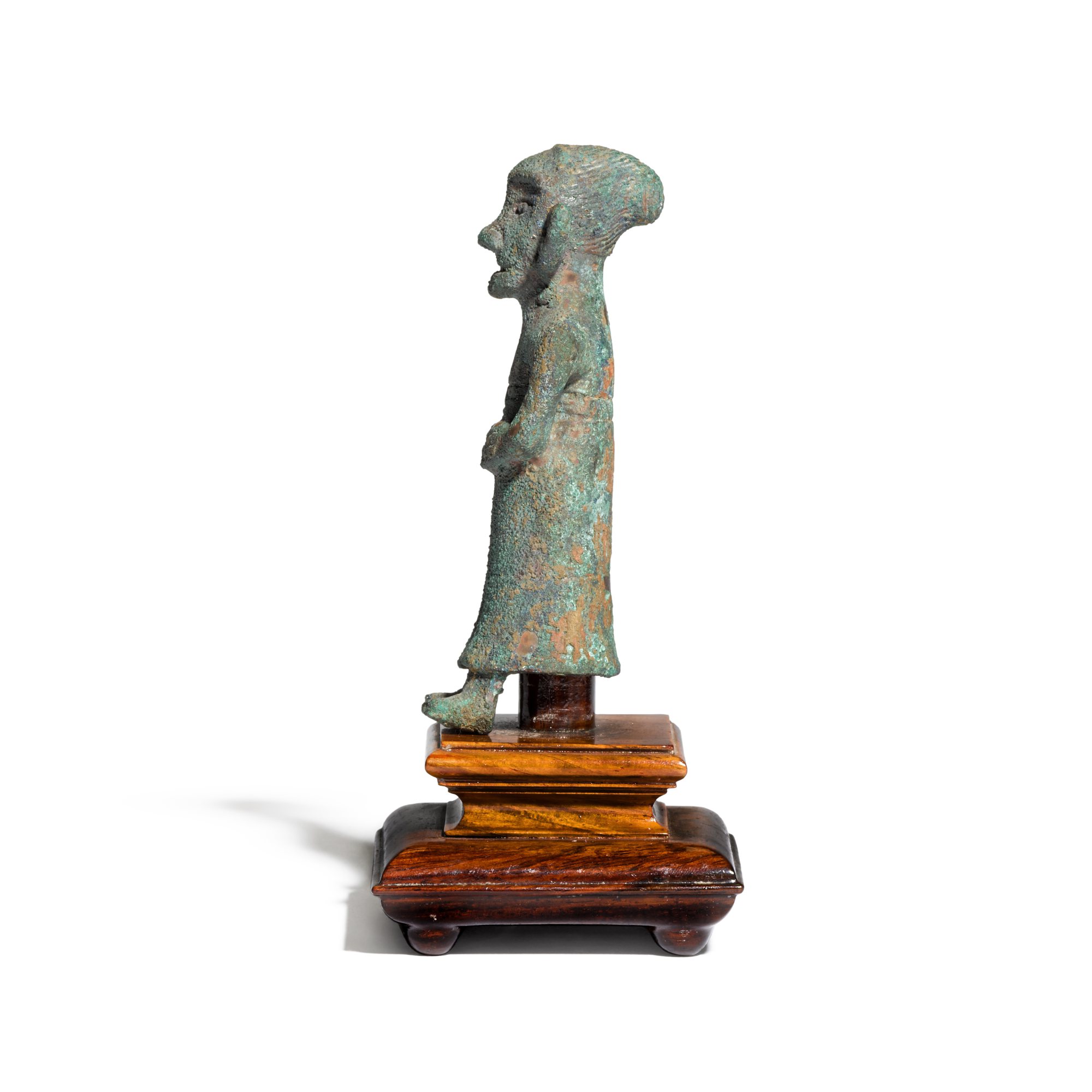 A possibly unique bronze figure of a standing man, Southwest China ...