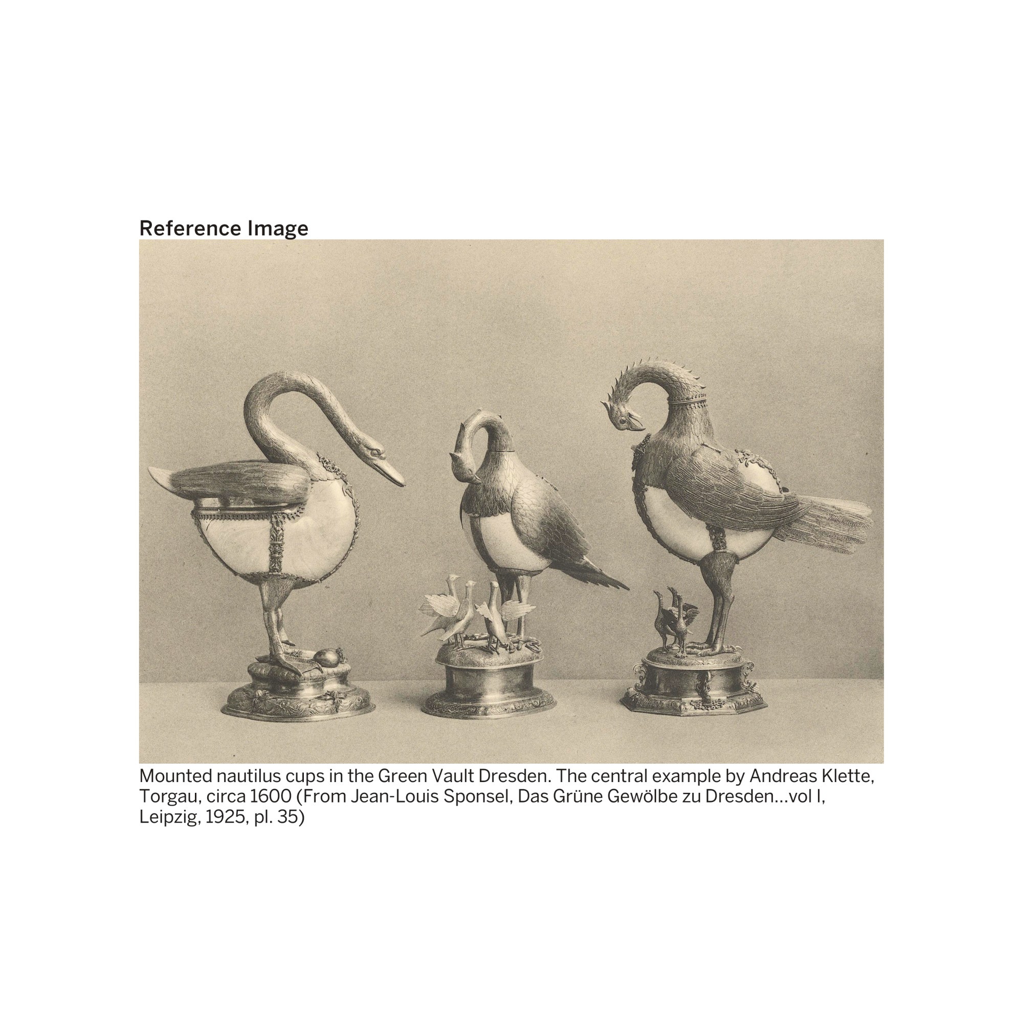 A German silver-gilt mounted ostrich egg cup and cover, Andreas Klette ...