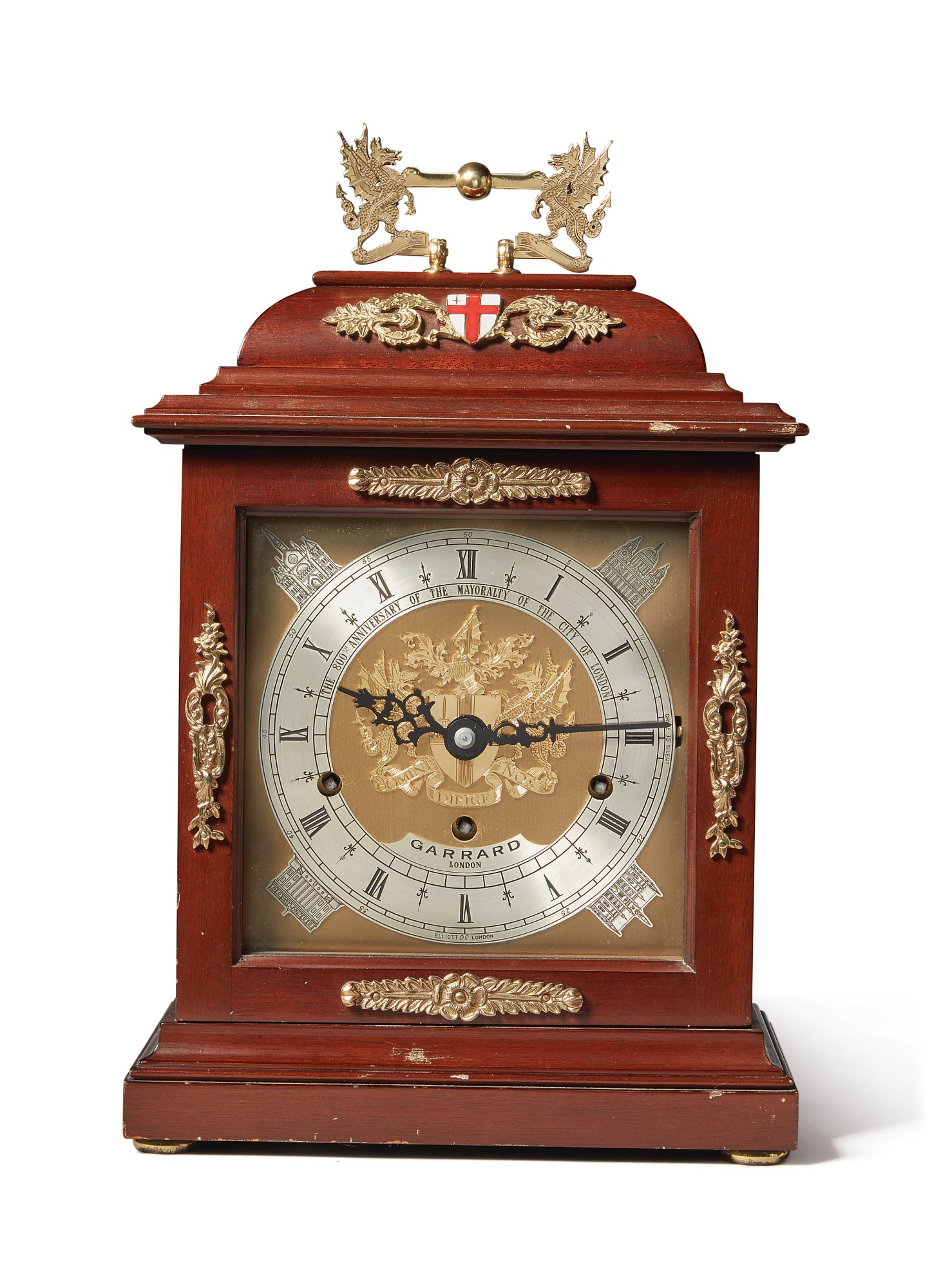 A GEORGE II STYLE LIMITED EDITION MAHOGANY BRACKET CLOCK BY F.W ...