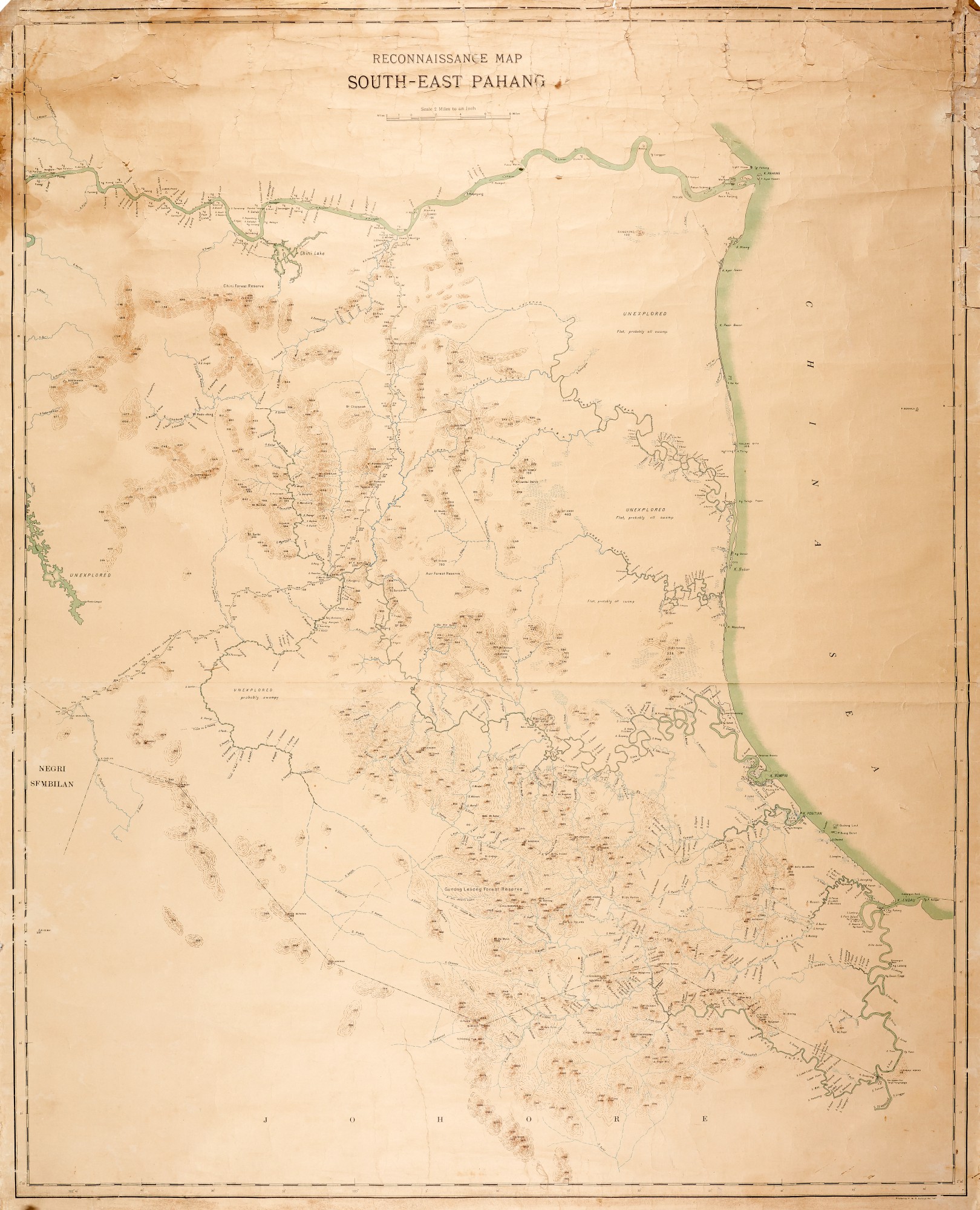 MALAYSIA | Reconnaissance Map South-East Pahang, 1922 | Books and ...