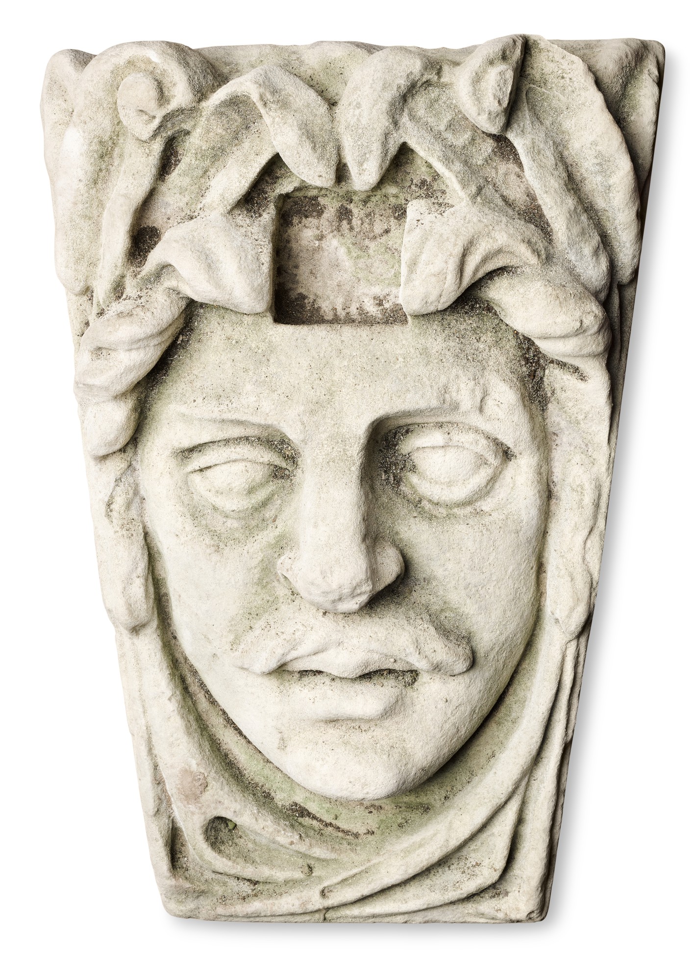 FIVE EDWARDIAN RELIEF CARVED PORTLAND STONE ARCHITECTURAL KEYSTONES ...