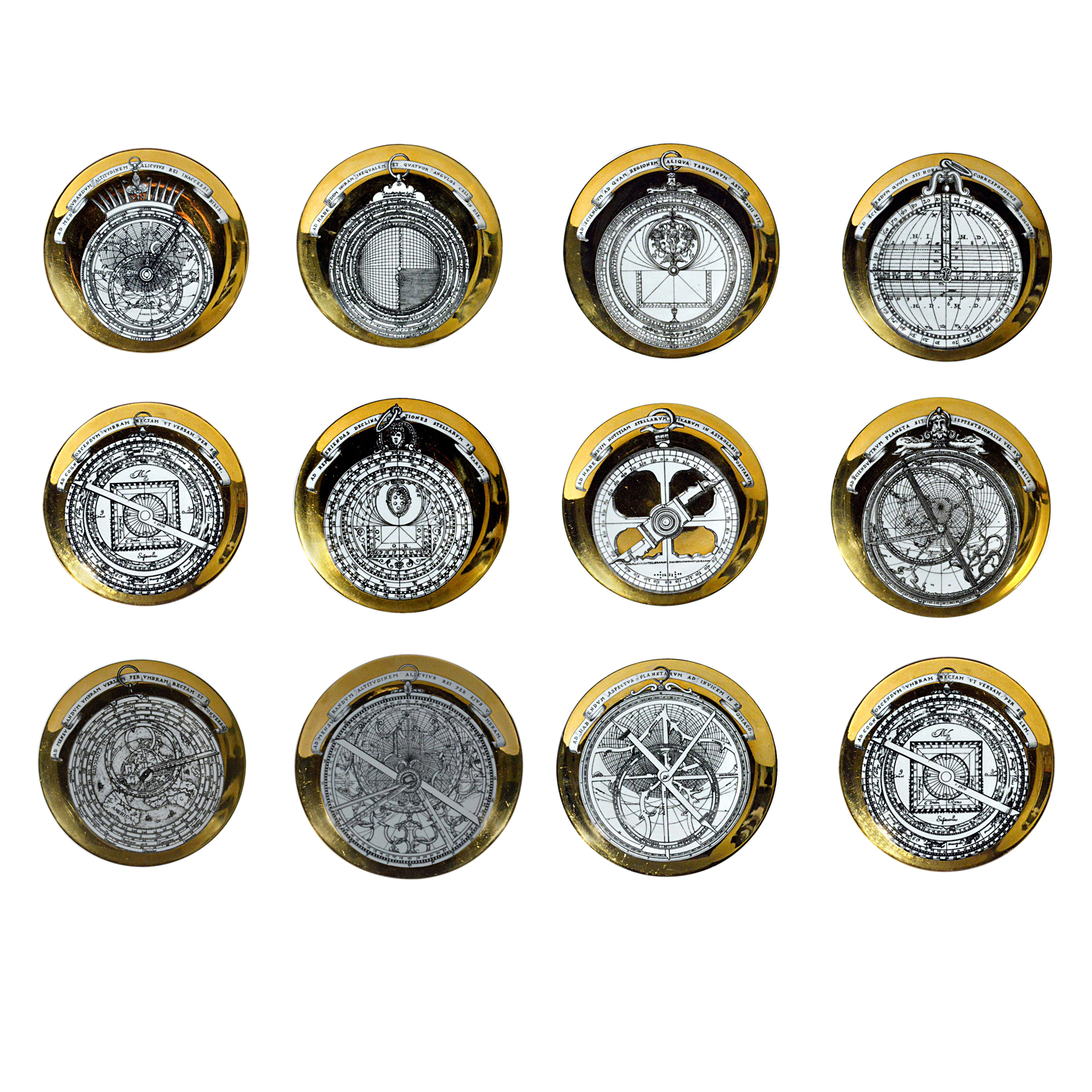 Piero Fornasetti Vintage Italian Porcelain Astrolabe Plates Available ...
