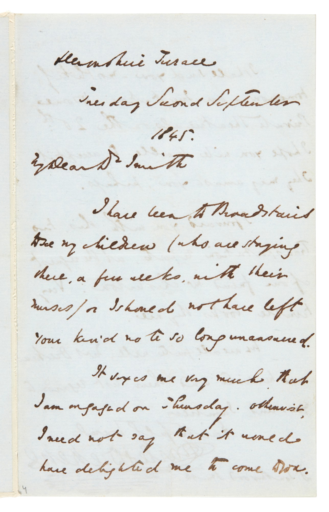 Charles Dickens | Autograph letter signed, to Dr Southwood Smith, 2 ...