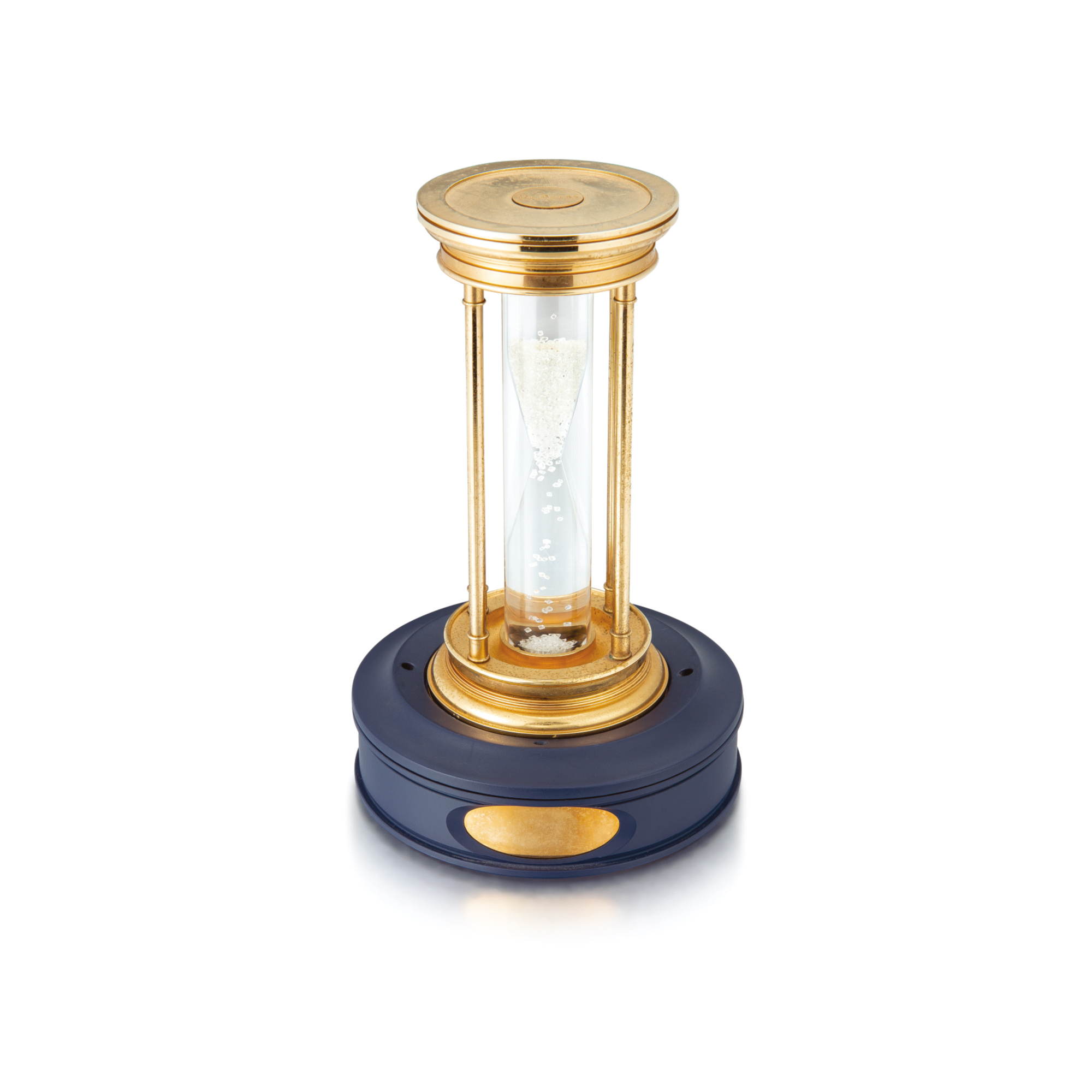 DE BEERS | A LIMITED EDITION GILT BRASS HOURGLASS WITH FLOATING ...