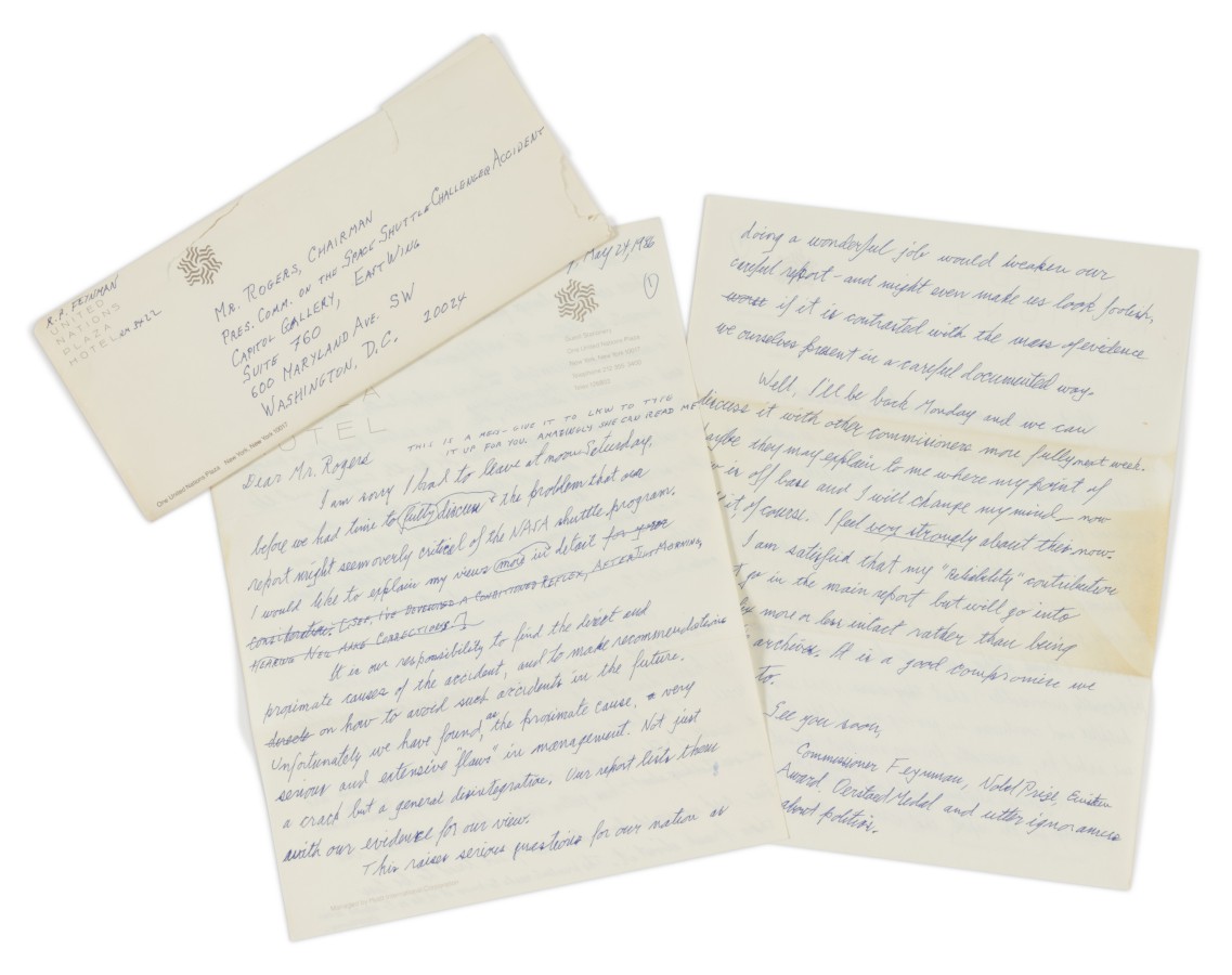 Richard Feynman's notes, letters, & et al from the Rogers Commission to ...