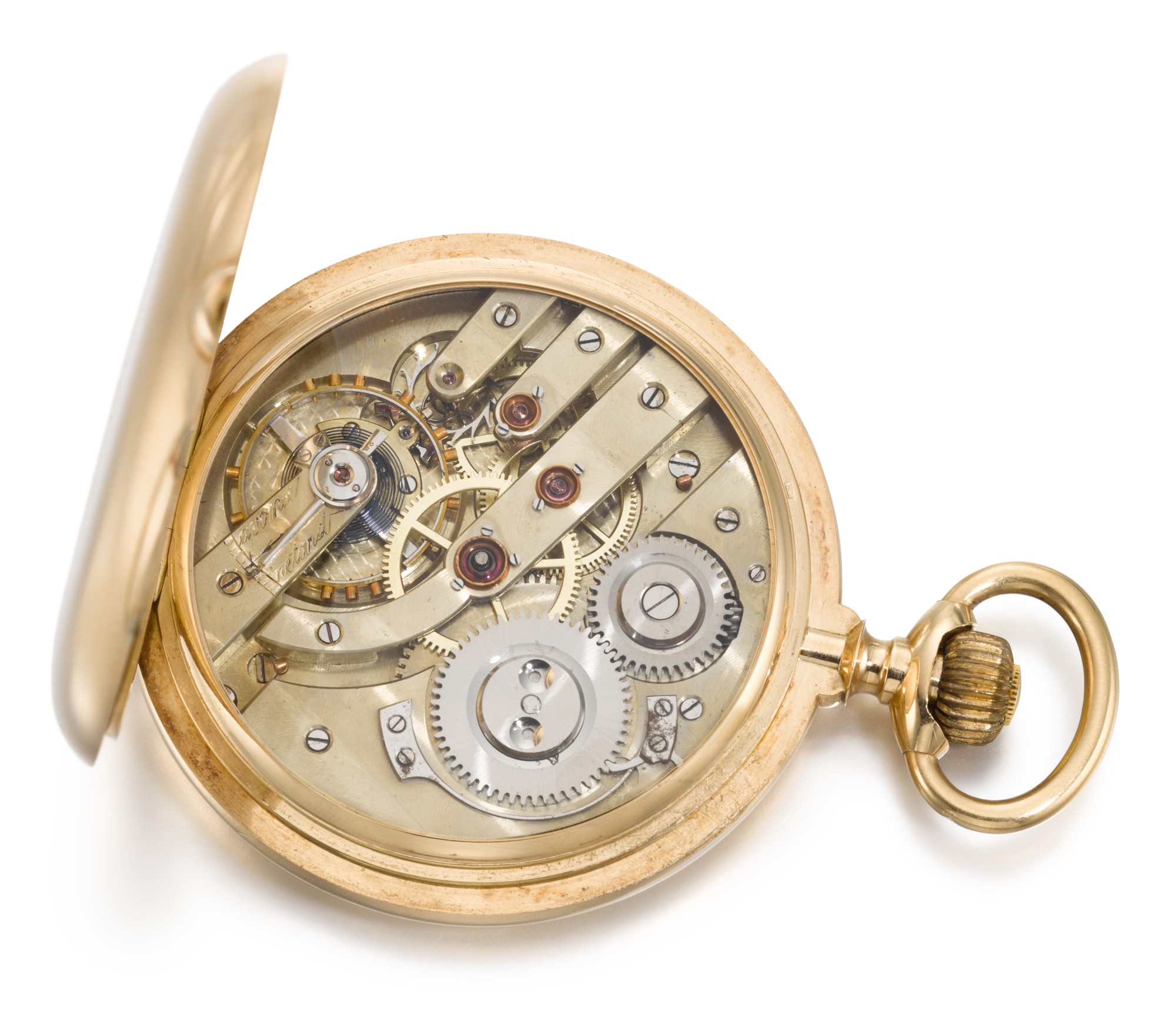 P. MOSER | A PINK GOLD HUNTING CASED KEYLESS LEVER WATCH CIRCA 1920, NO ...