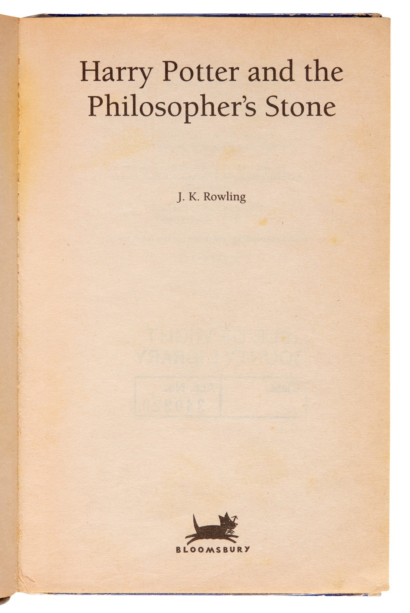 ROWLING | Harry Potter and the Philosopher's Stone, 1997, first edition ...