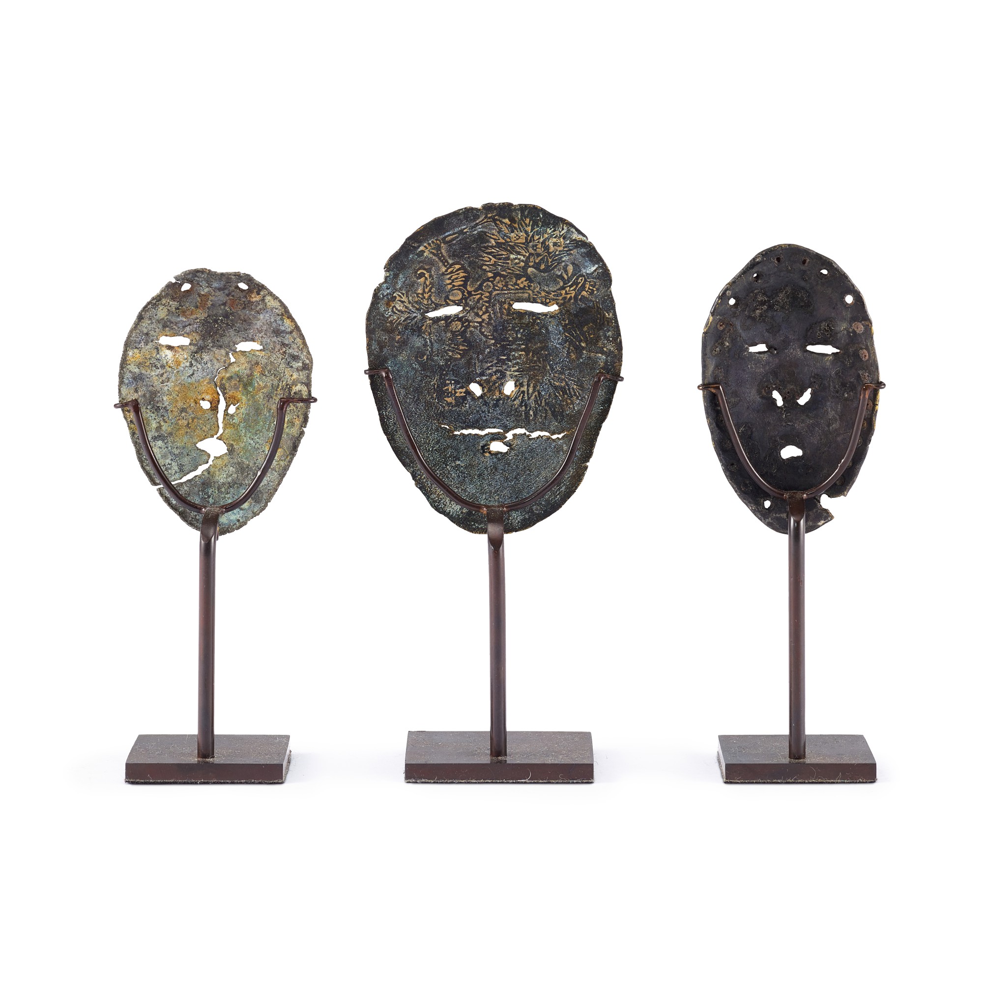 Three rare Siberian Yakut guardian spirit masks 19th century | 十九世紀 ...