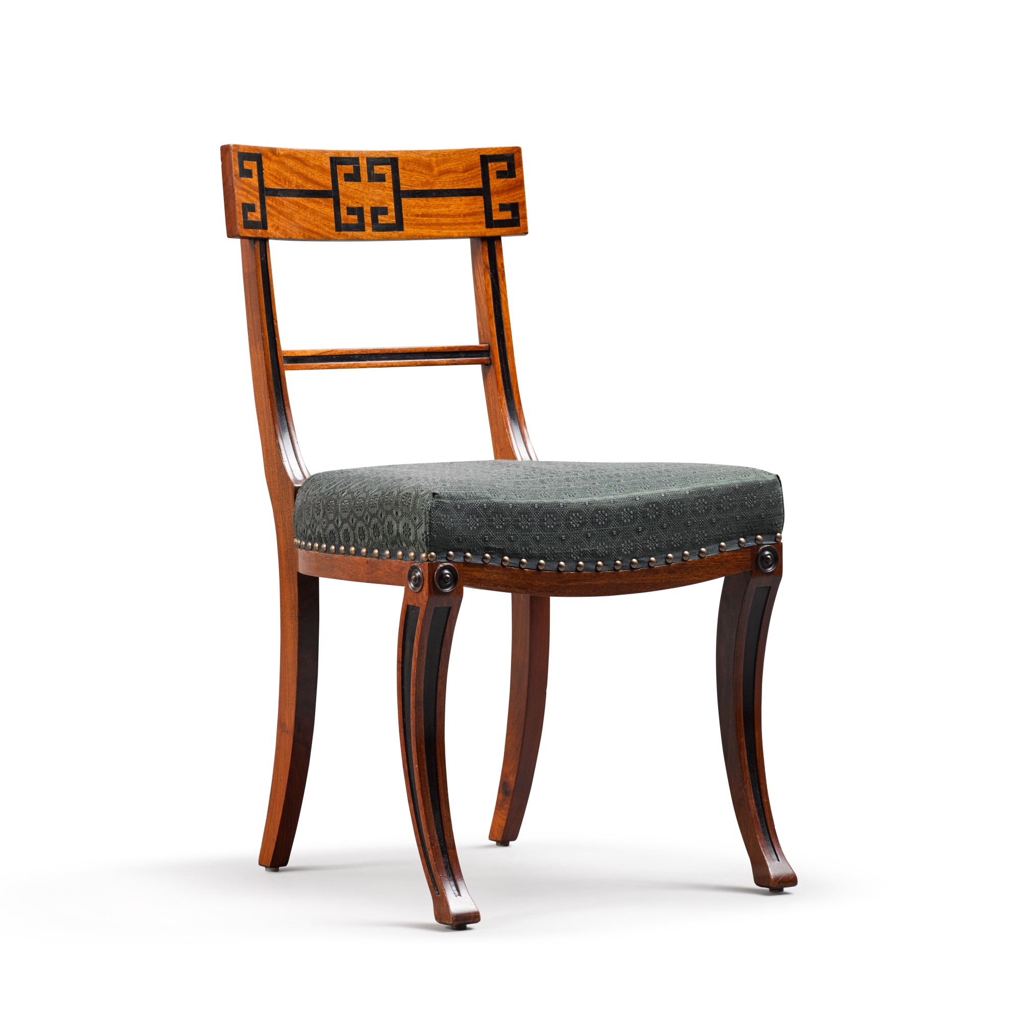A PAIR OF PADOUK SIDE CHAIRS, 20TH CENTURY, IN THE MANNER OF THOMAS ...