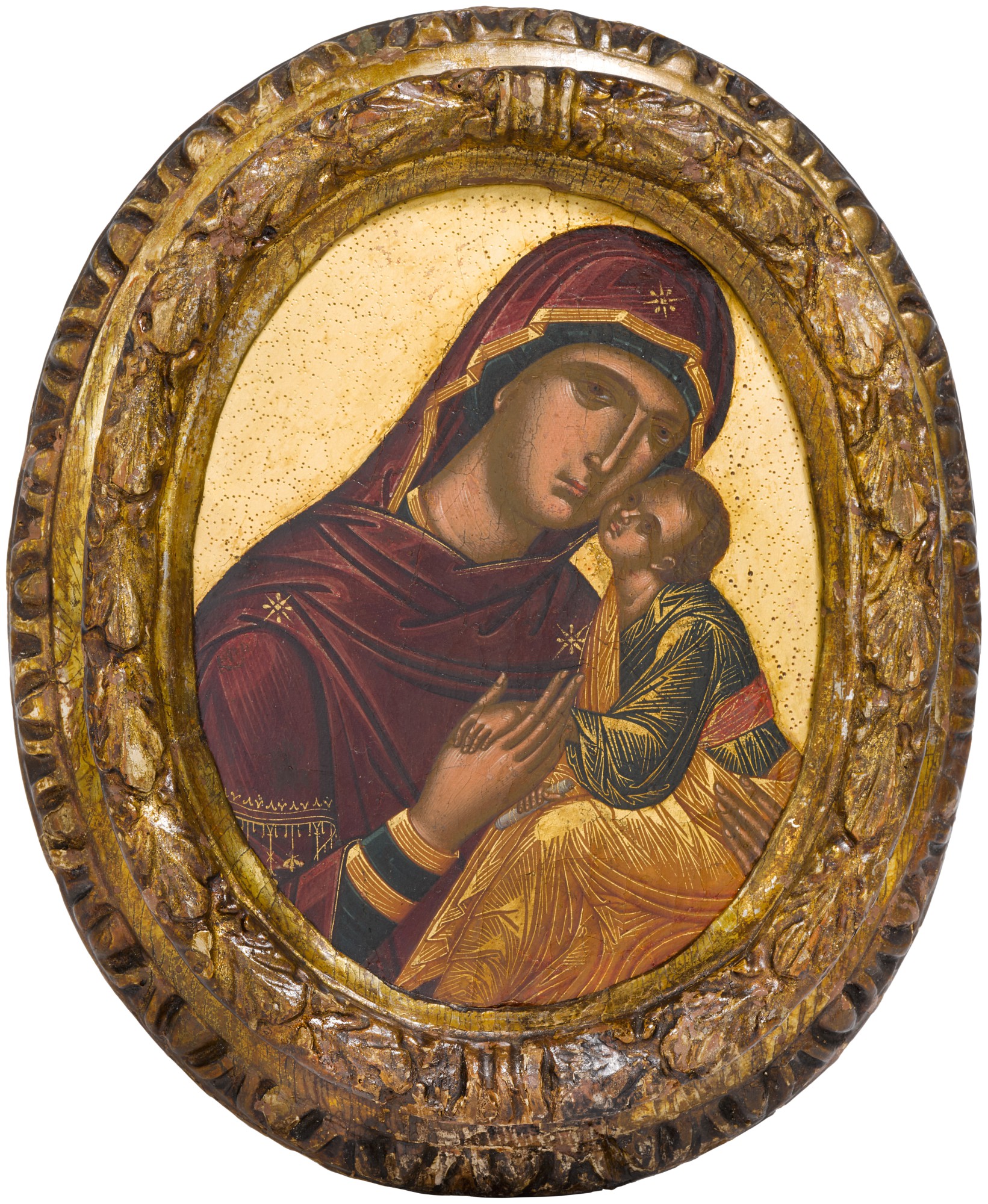 An icon of the Eleousa Mother of God, Crete, early 16th century ...
