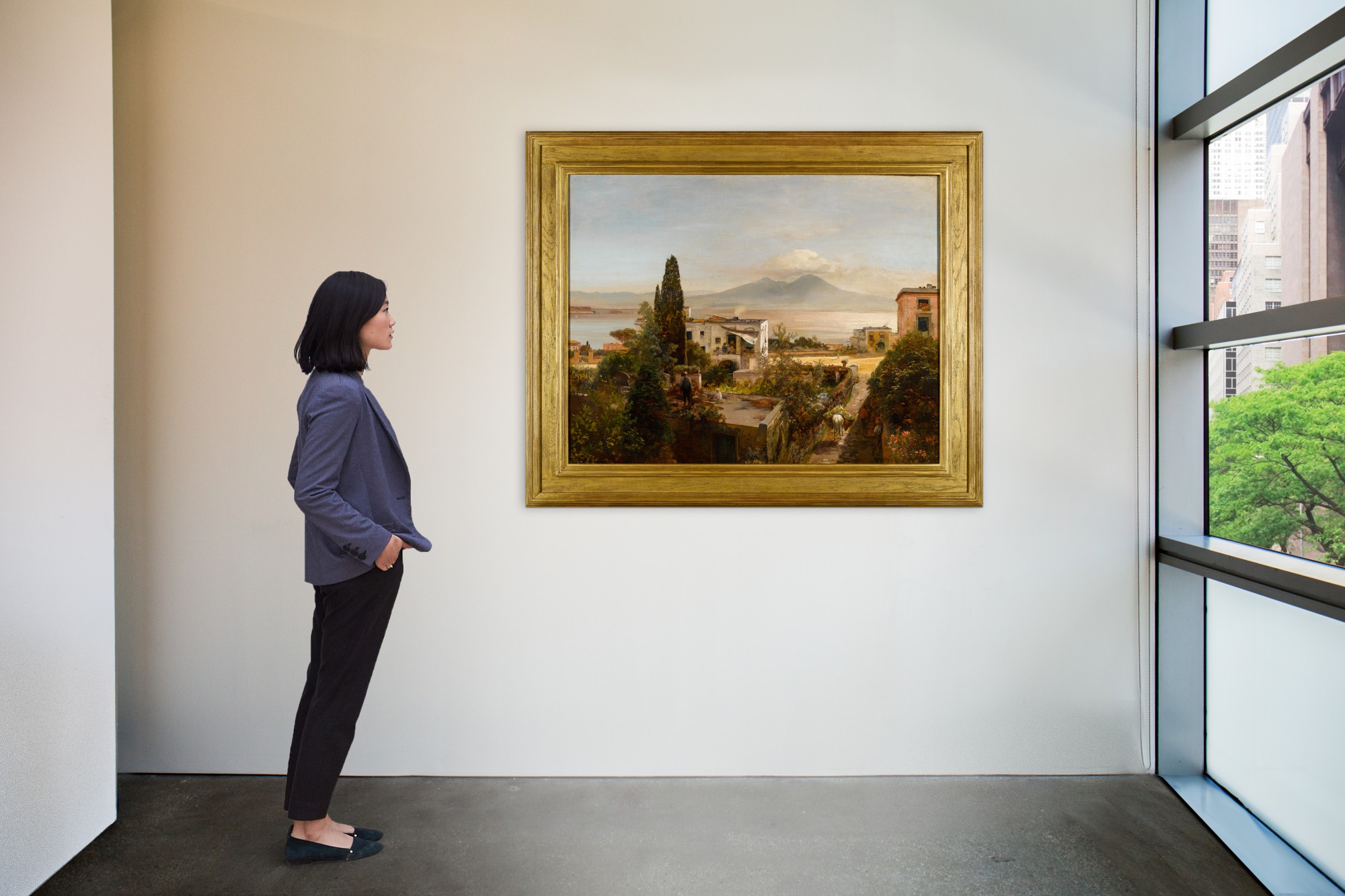 OSWALD ACHENBACH | VIEW OF THE BAY OF NAPLES, WITH VESUVIUS BEYOND ...