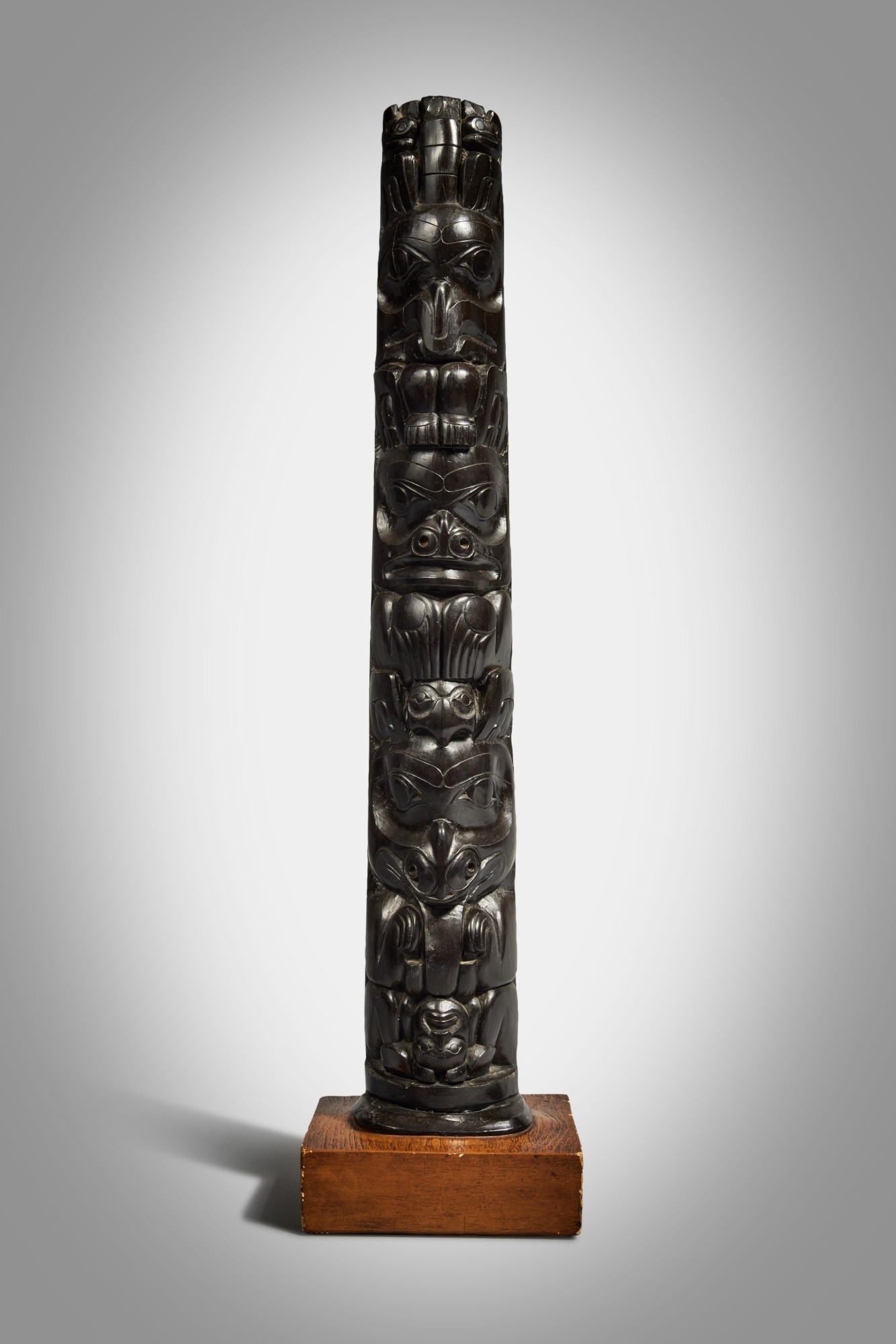 Haida Argillite Model Totem Pole, Haida Gwaii, British Columbia | Art ...