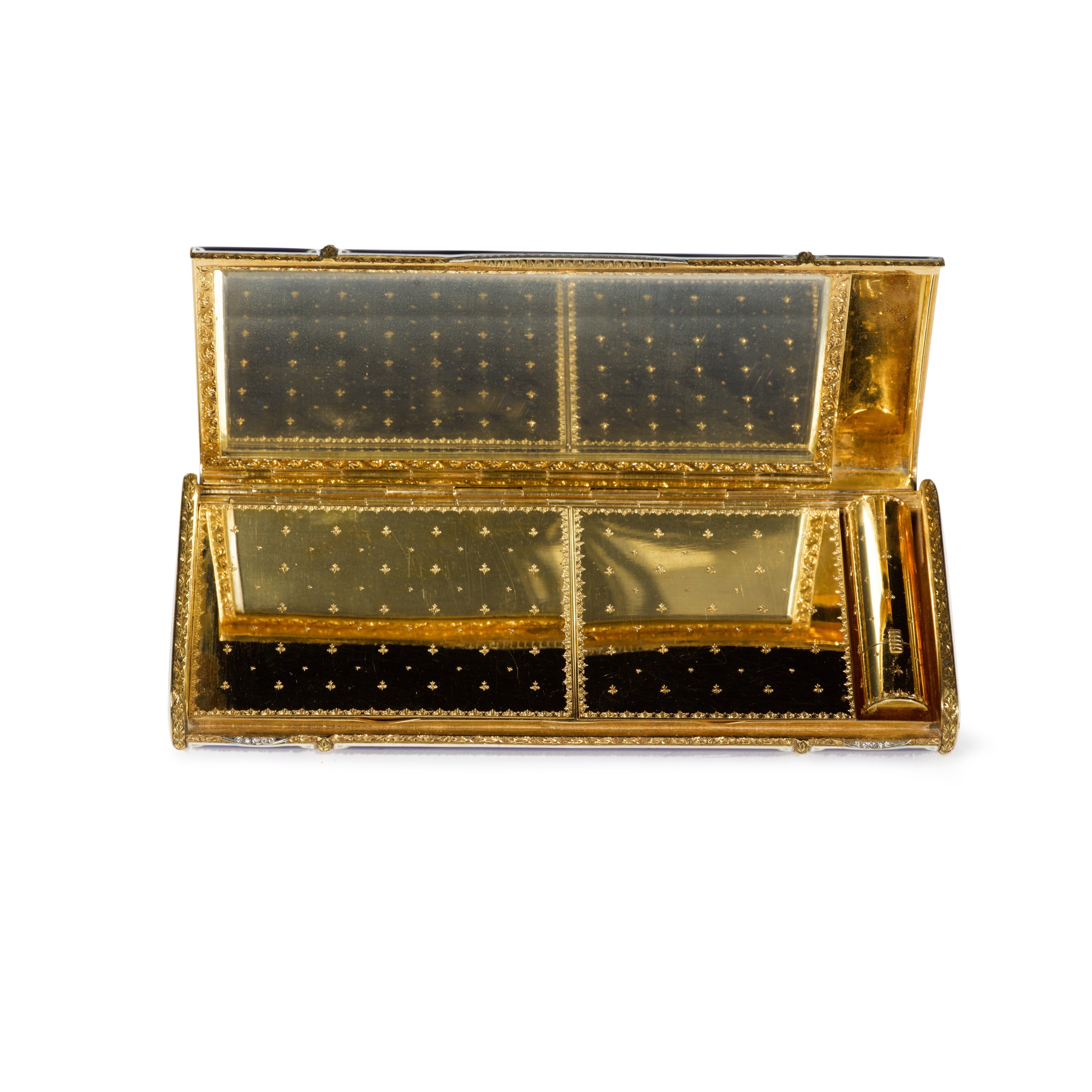 A Continental Gold, Enamel, and Diamond-Set Large Vanity Case, circa ...