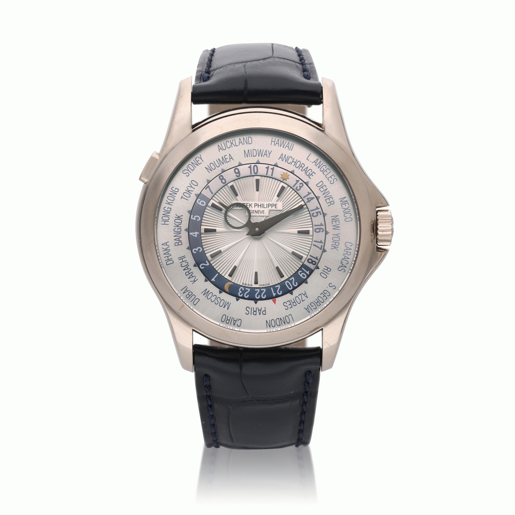 Patek Philippe World Time Reference 5130G-001, A White Gold Automatic ...