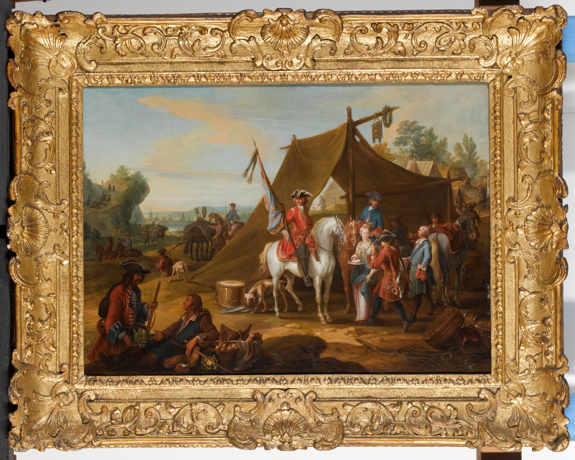 JAN PEETER VERDUSSEN | A military encampment, depicting the Household ...
