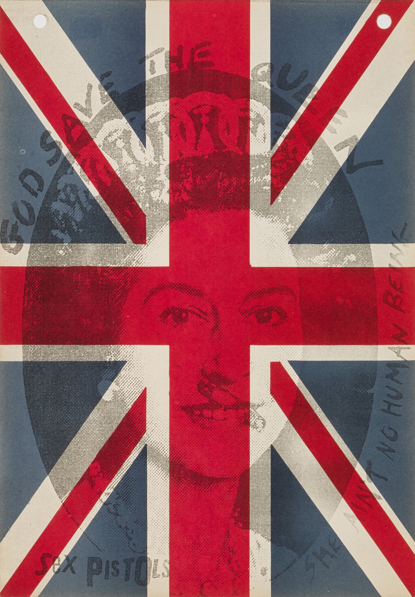 Jamie Reid | Card 'flag' with Union Jack design for God Save the Queen ...