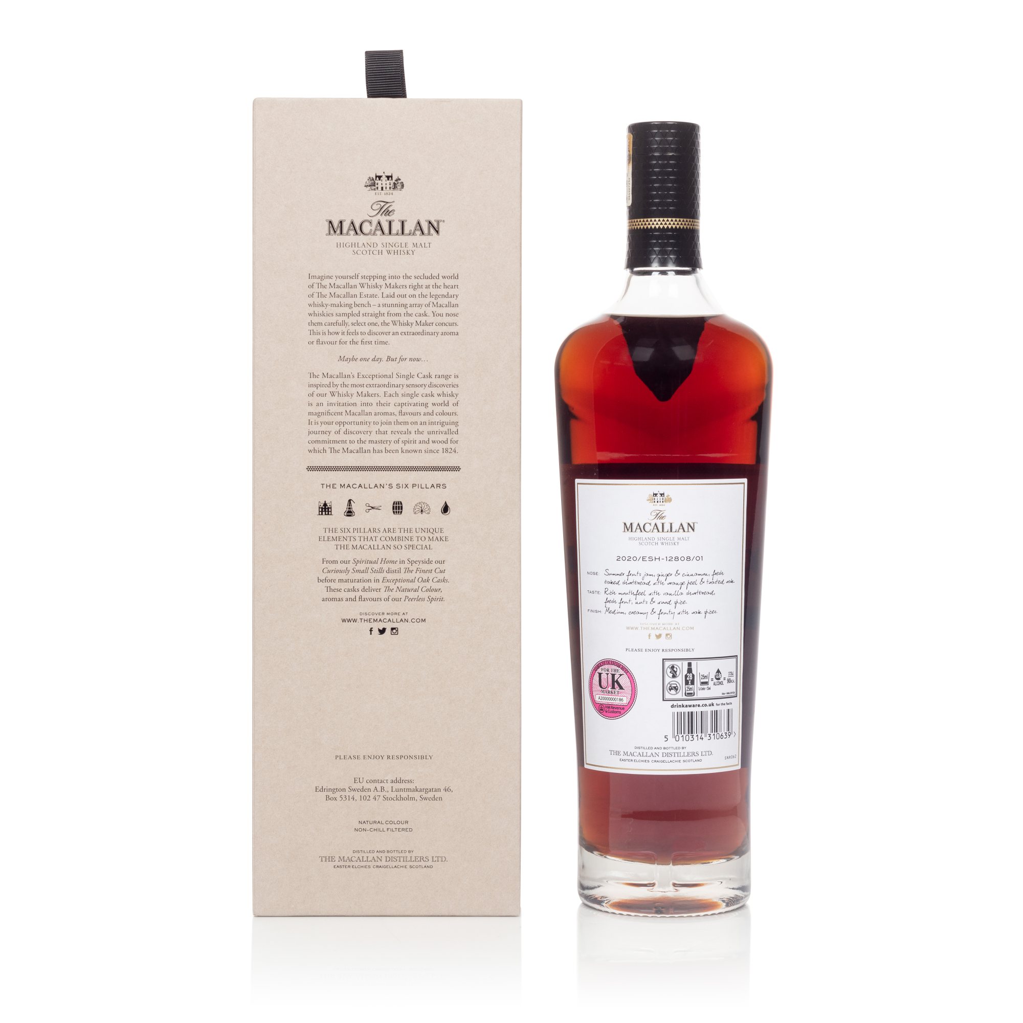 The Macallan Exceptional Single Cask 2020/ESH-12808/01 65.0 abv 2008 (1 ...