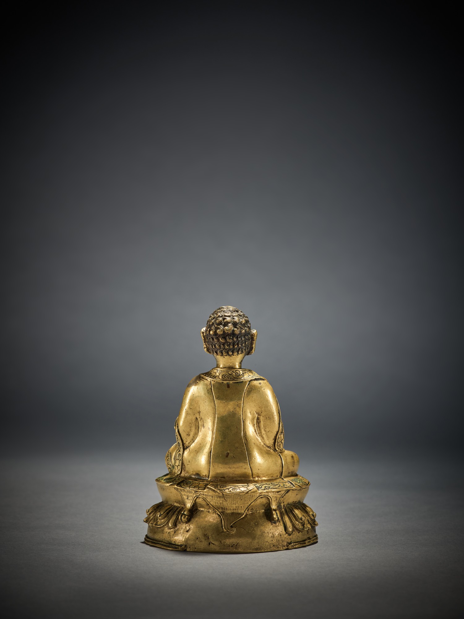 A Copper Alloy Figure of Milarepa with Silver and Copper Inlay, Tibet ...