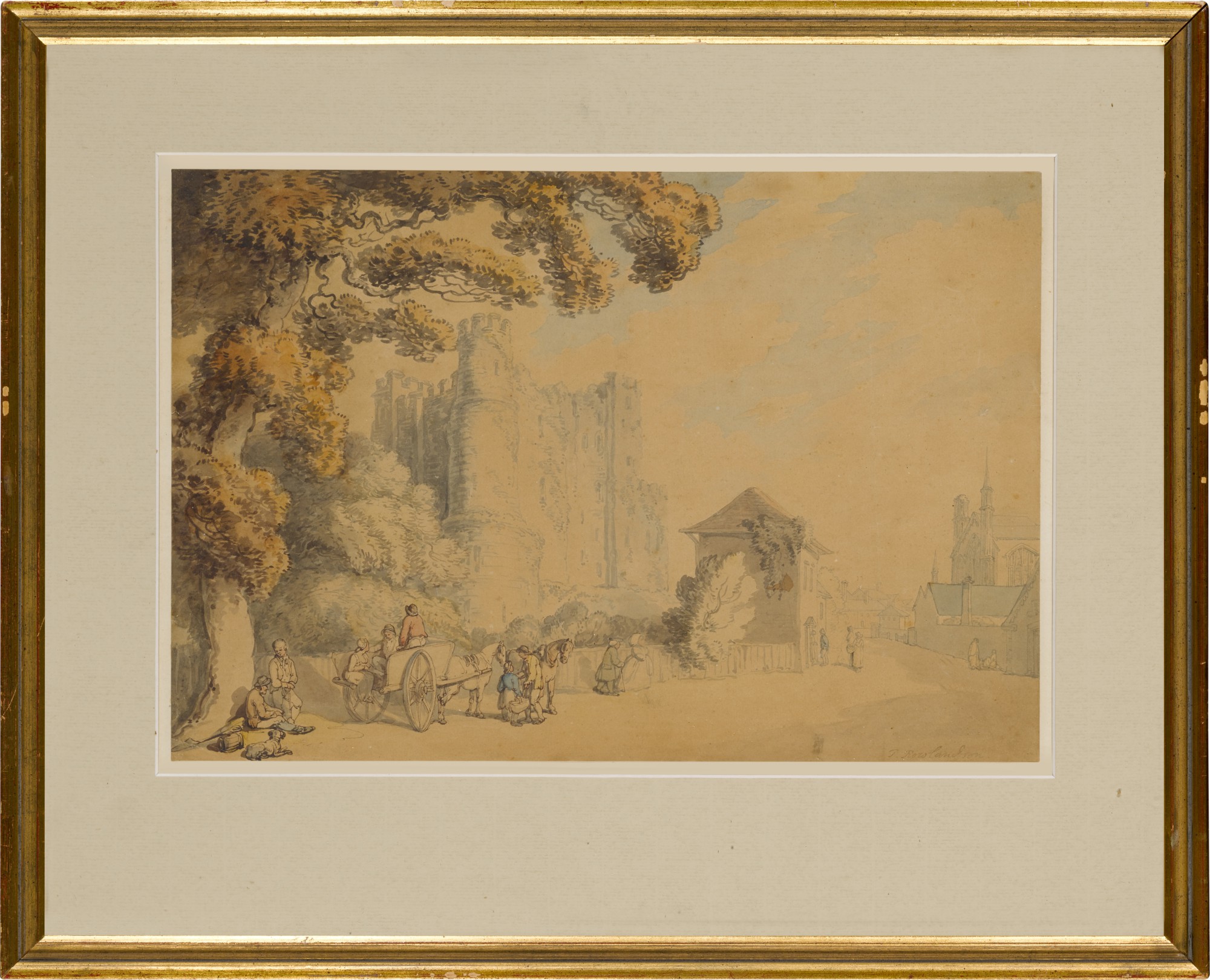 A village street with a castle on the left | Master Paintings and ...