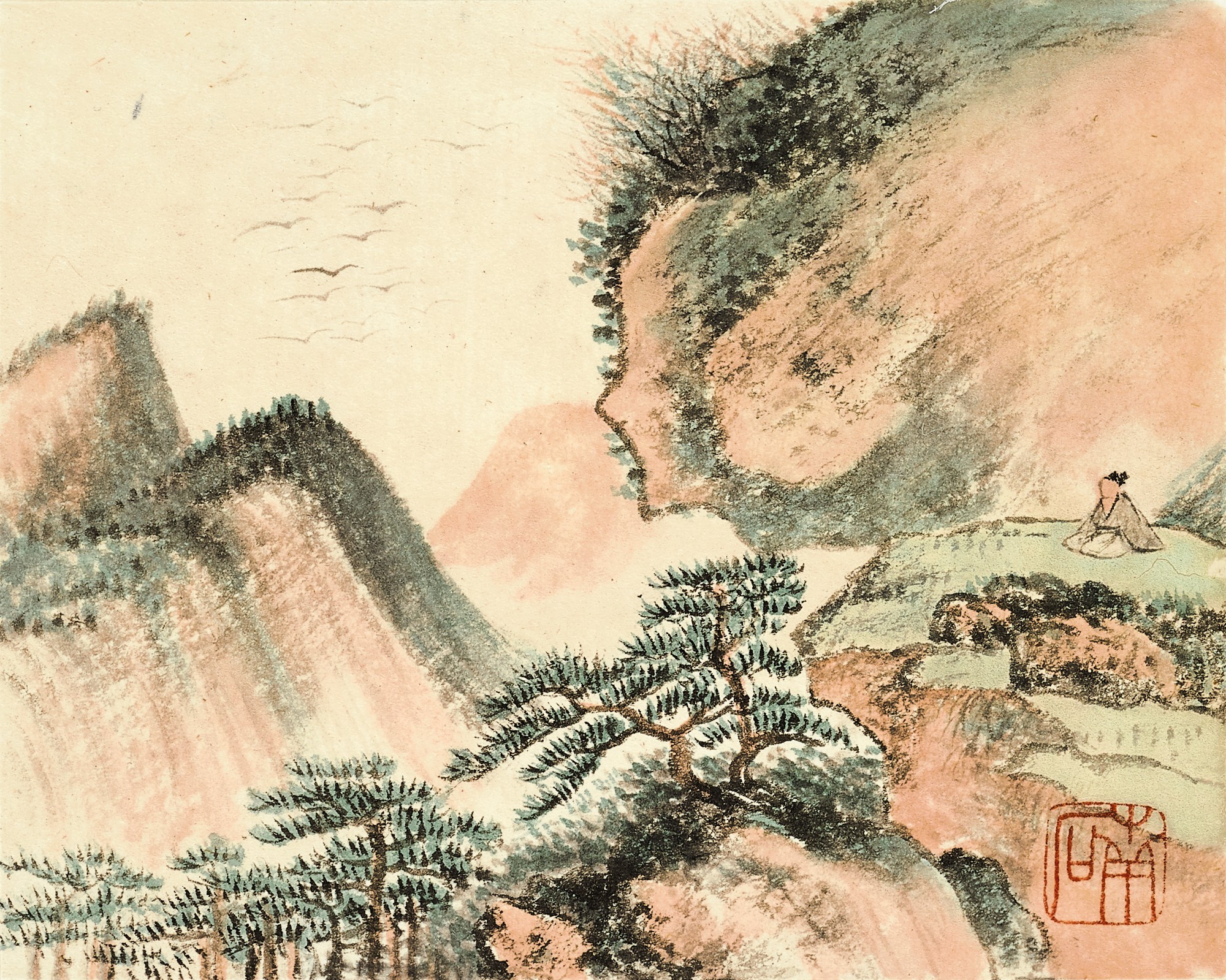PU JIN; PU ZUO 溥伒、溥佐 | Landscapes and Horses 山水駿馬合璧冊 | Fine Chinese ...