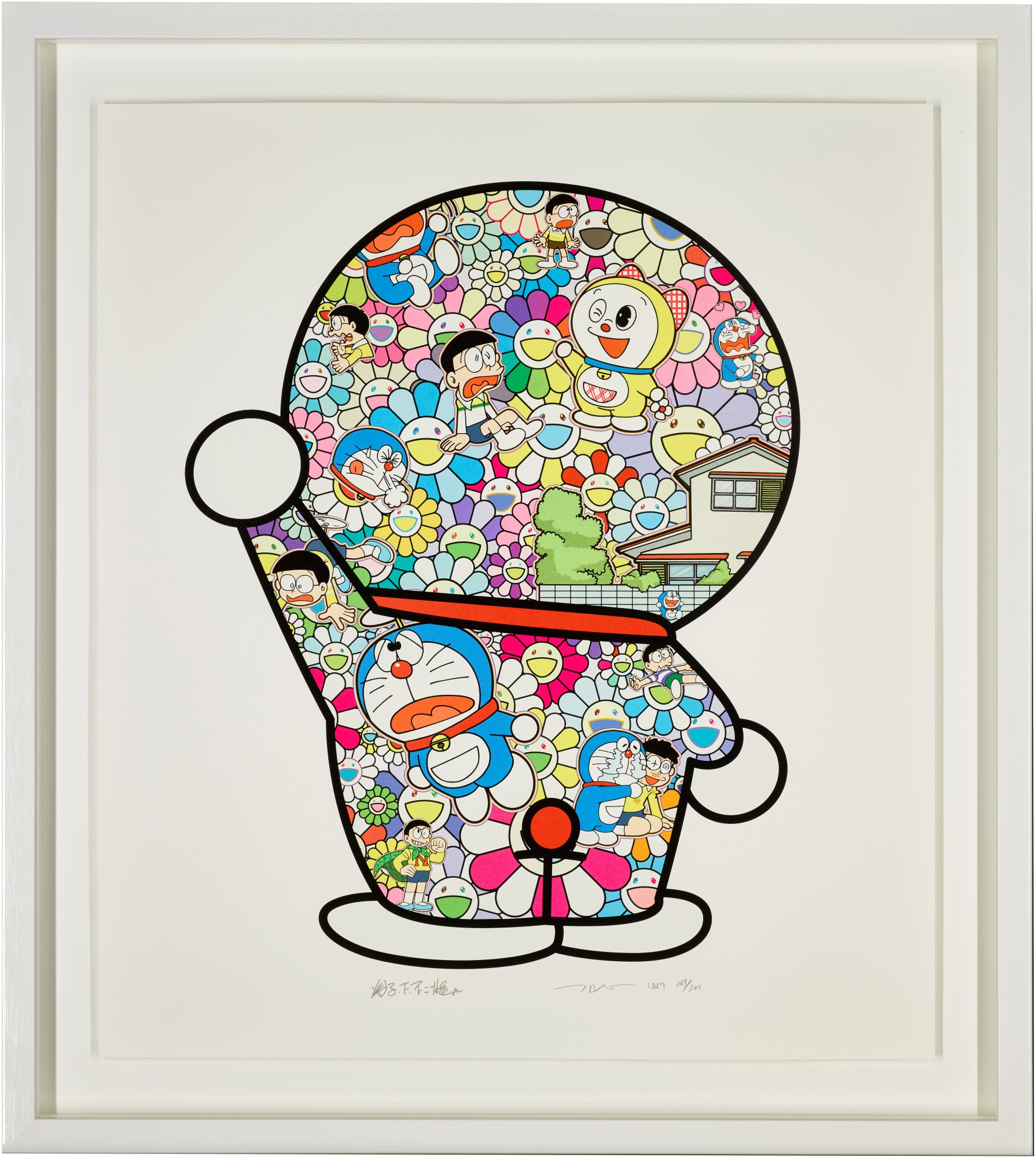 Mr. Fujiko F. Fujio and Doraemon Are in the Field of Flowers; Doraemon ...
