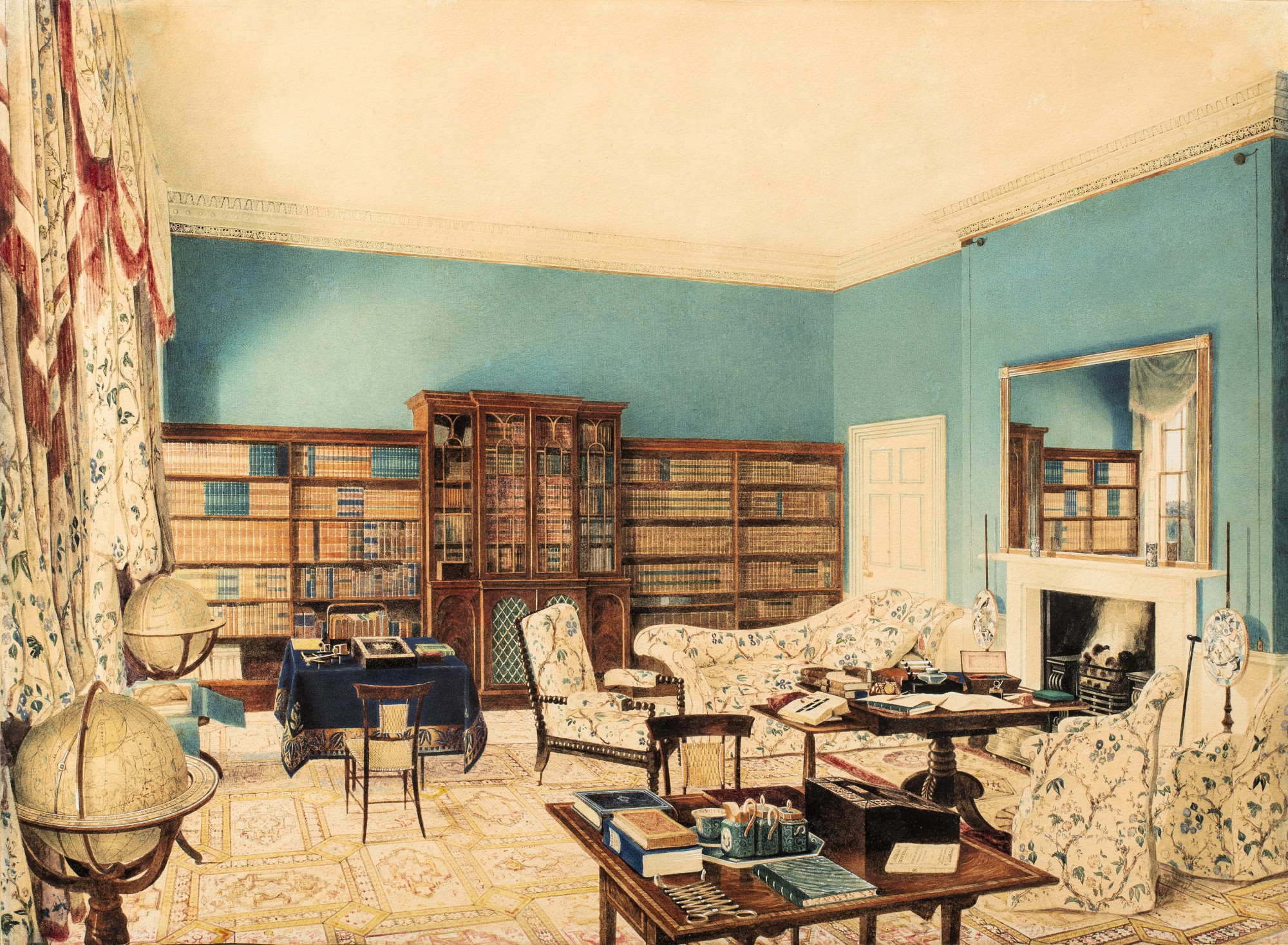 EDWARD HASSEL | Two views of a Library | Deux vues d'une bibliothèque ...