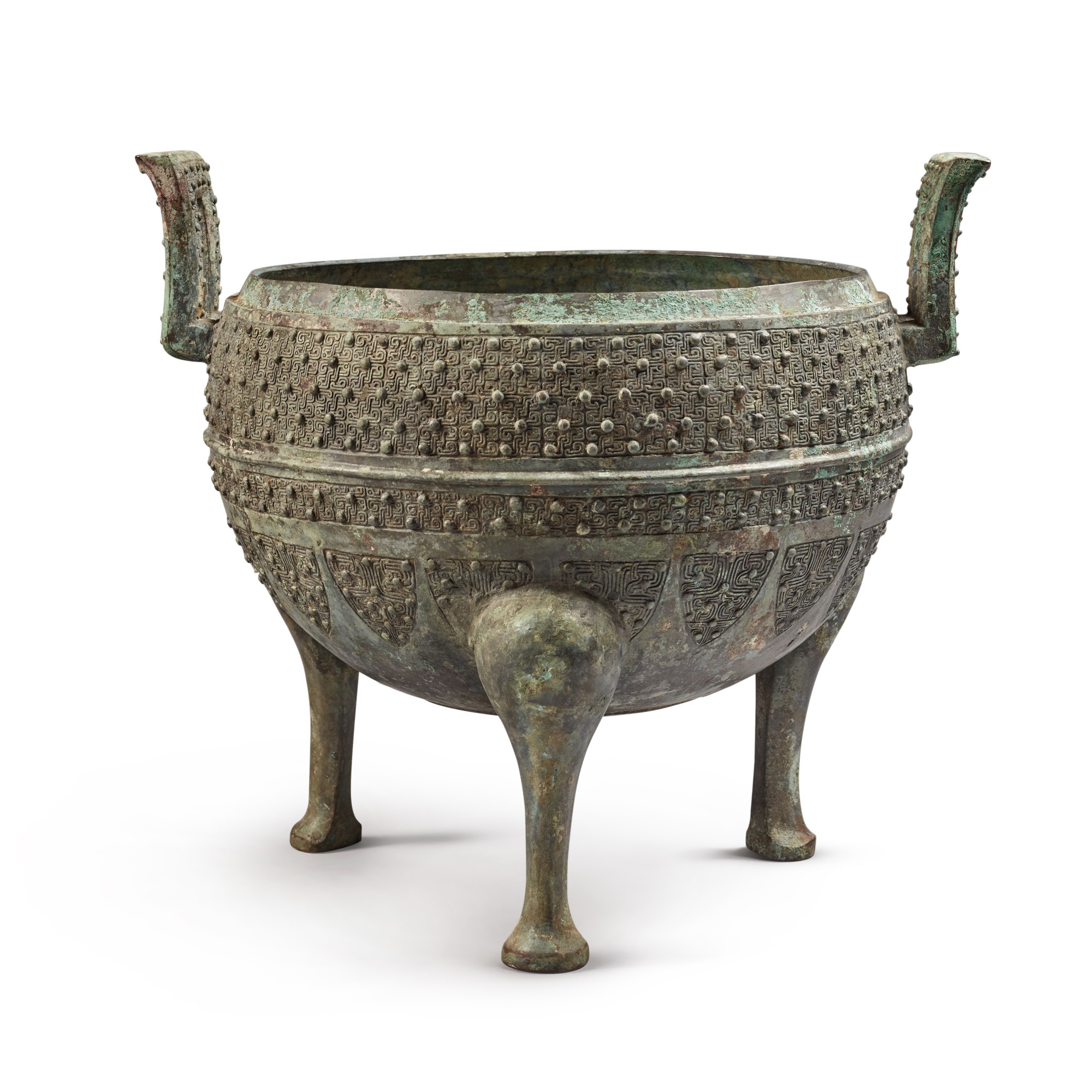 An archaic bronze food vessel (Ding), Eastern Zhou dynasty | 東周 青銅交龍紋鼎 ...