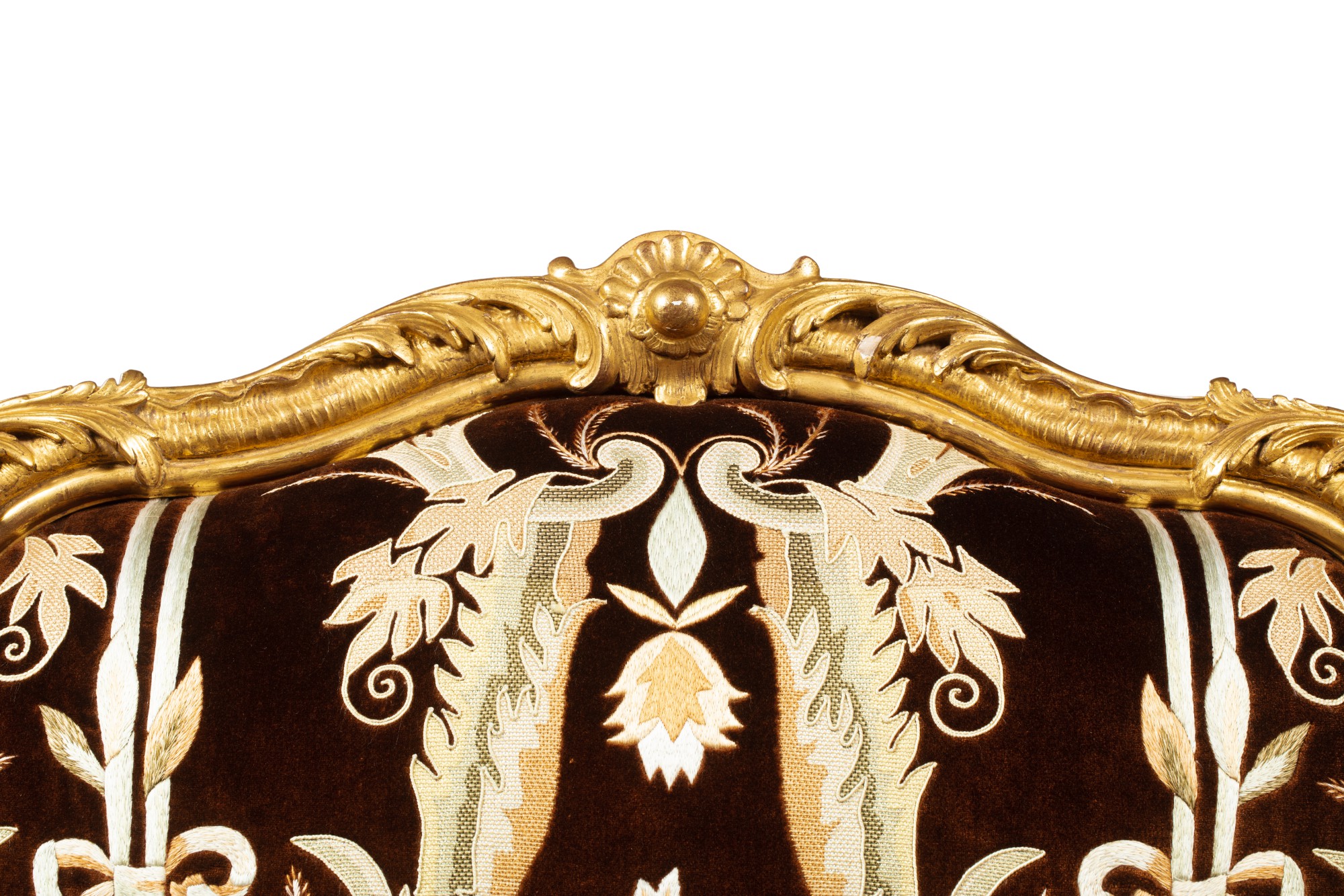 A pair of Austrian rococo carved giltwood armchairs, Vienna, mid-18th ...