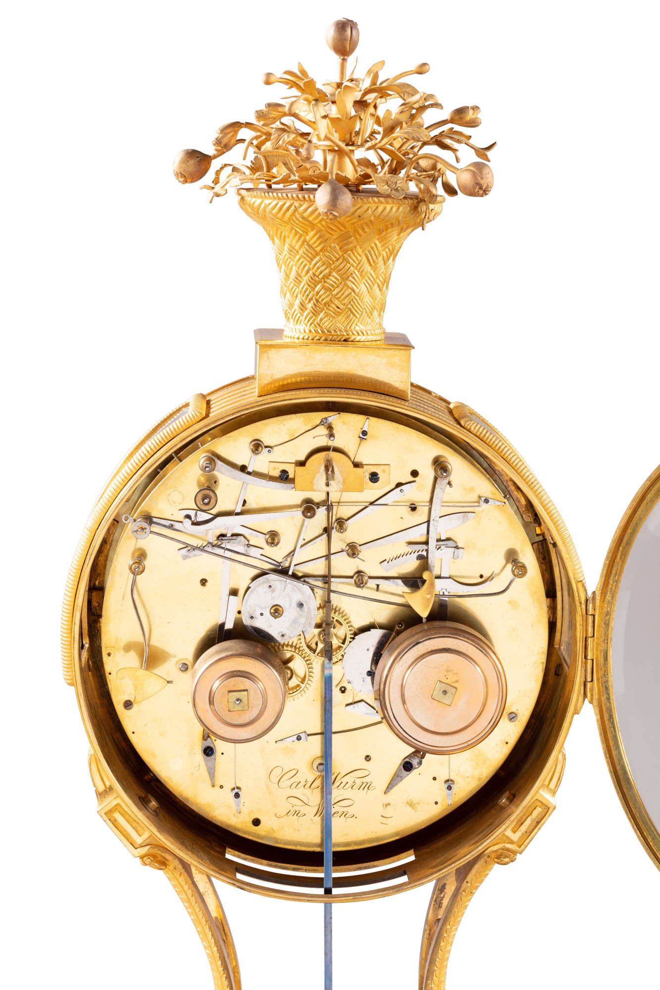 An Austrian gilt-bronze mantel clock by Carl Wurm, early 19th century ...
