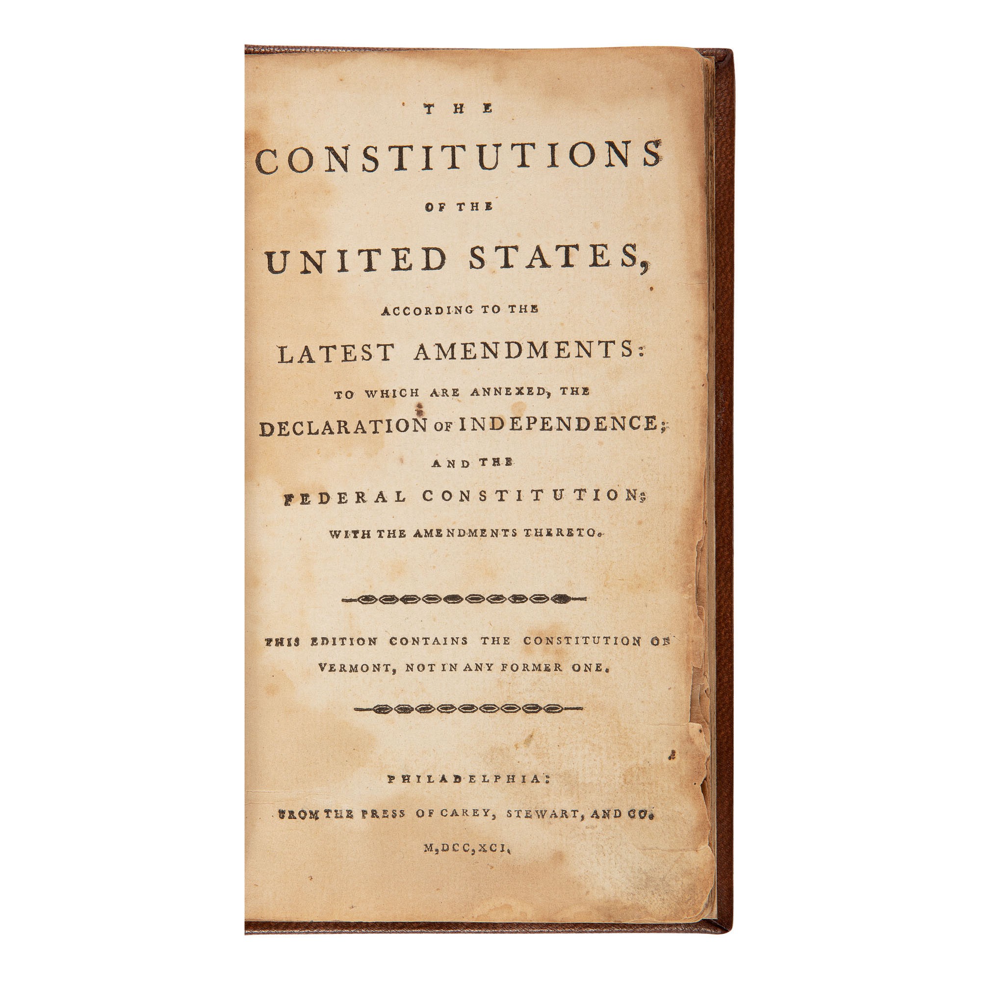 (State Constitutions) | With the Vermont constitution | The Passion of ...