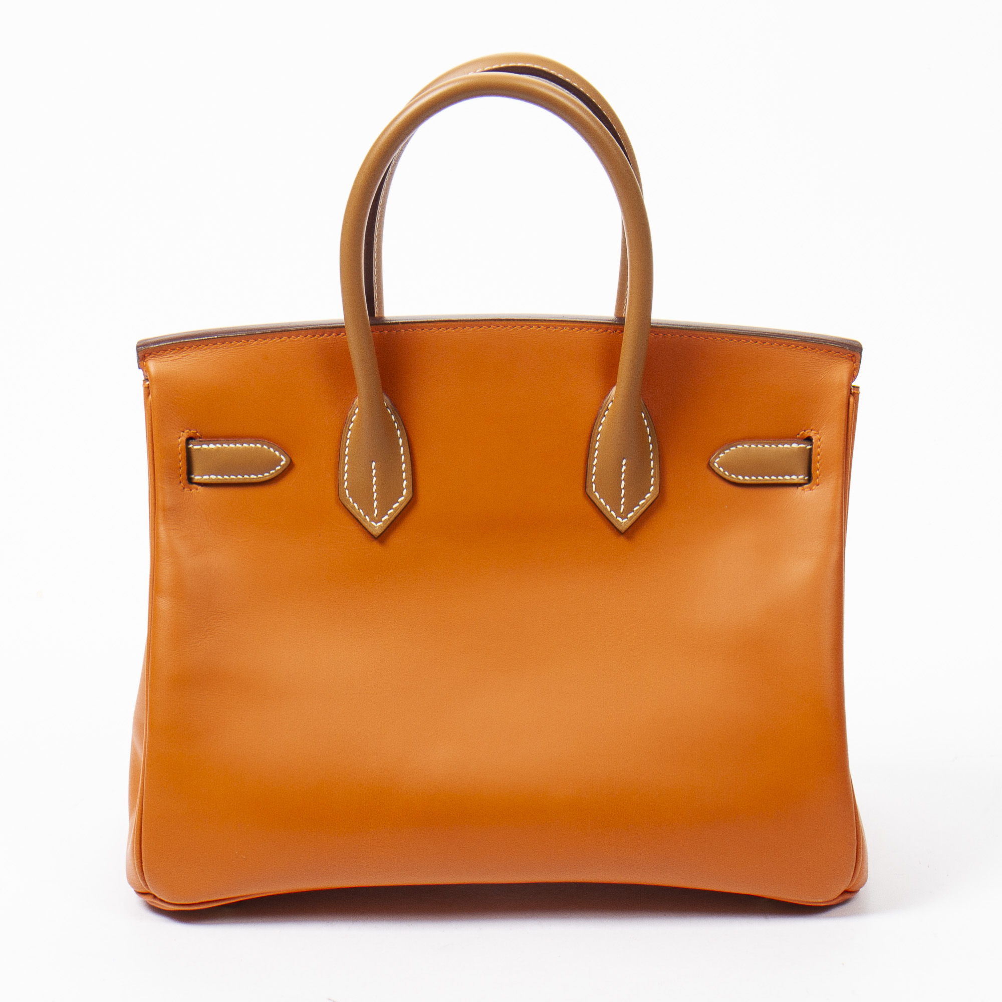 HERMÈS | POTIRON AND NATURAL CHAMONIX LEATHER BIRKIN BICOLOR 30 WITH ...