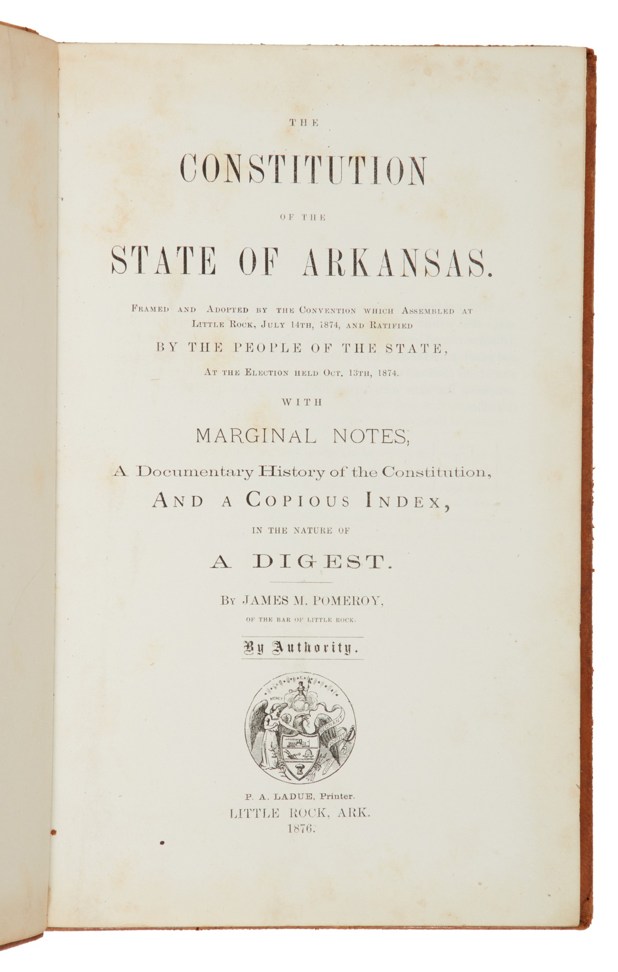 Arkansas | The fifth and current constitution, replacing the ...