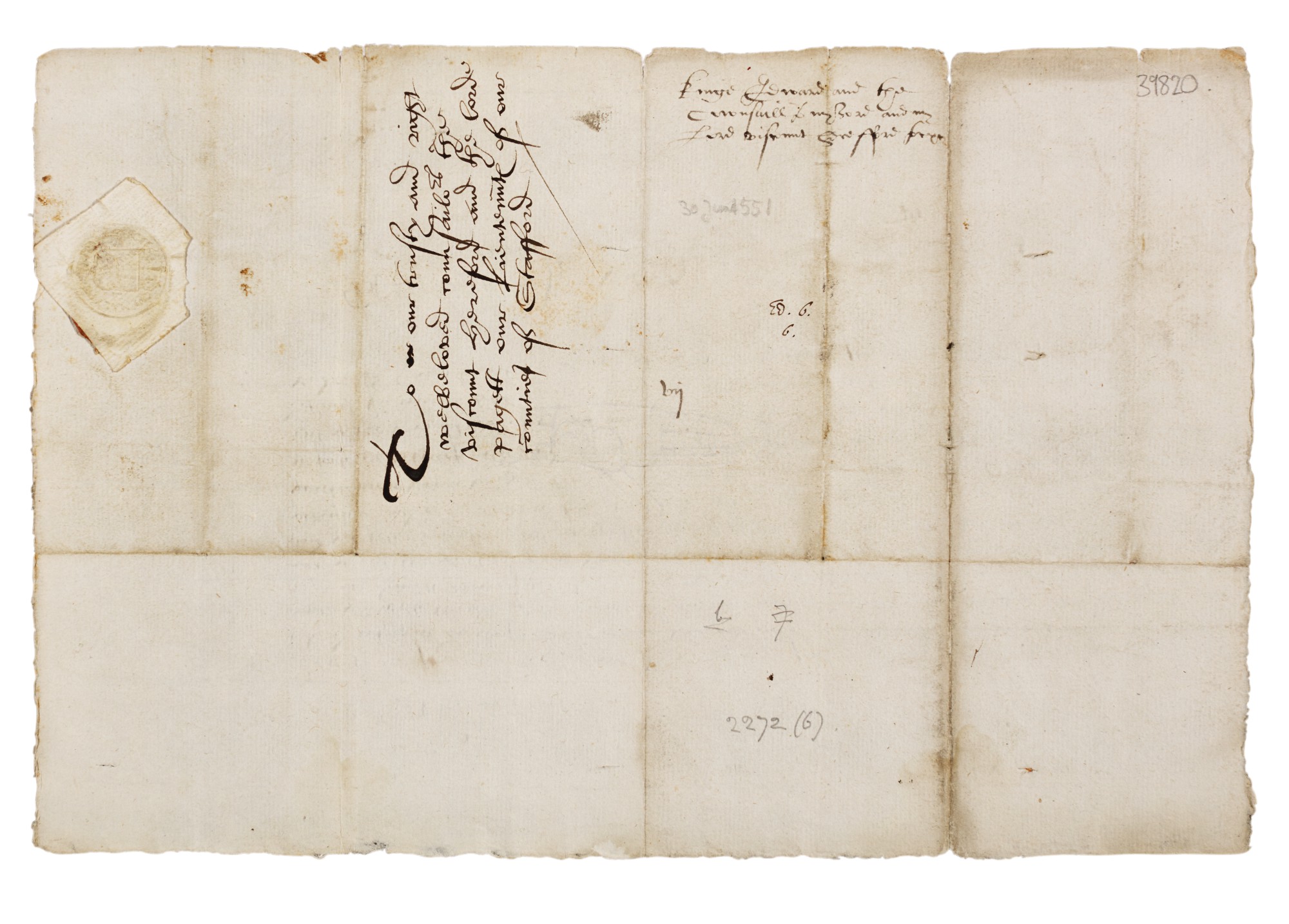 King Edward VI, letter signed, 30 June 1551 | English Literature ...