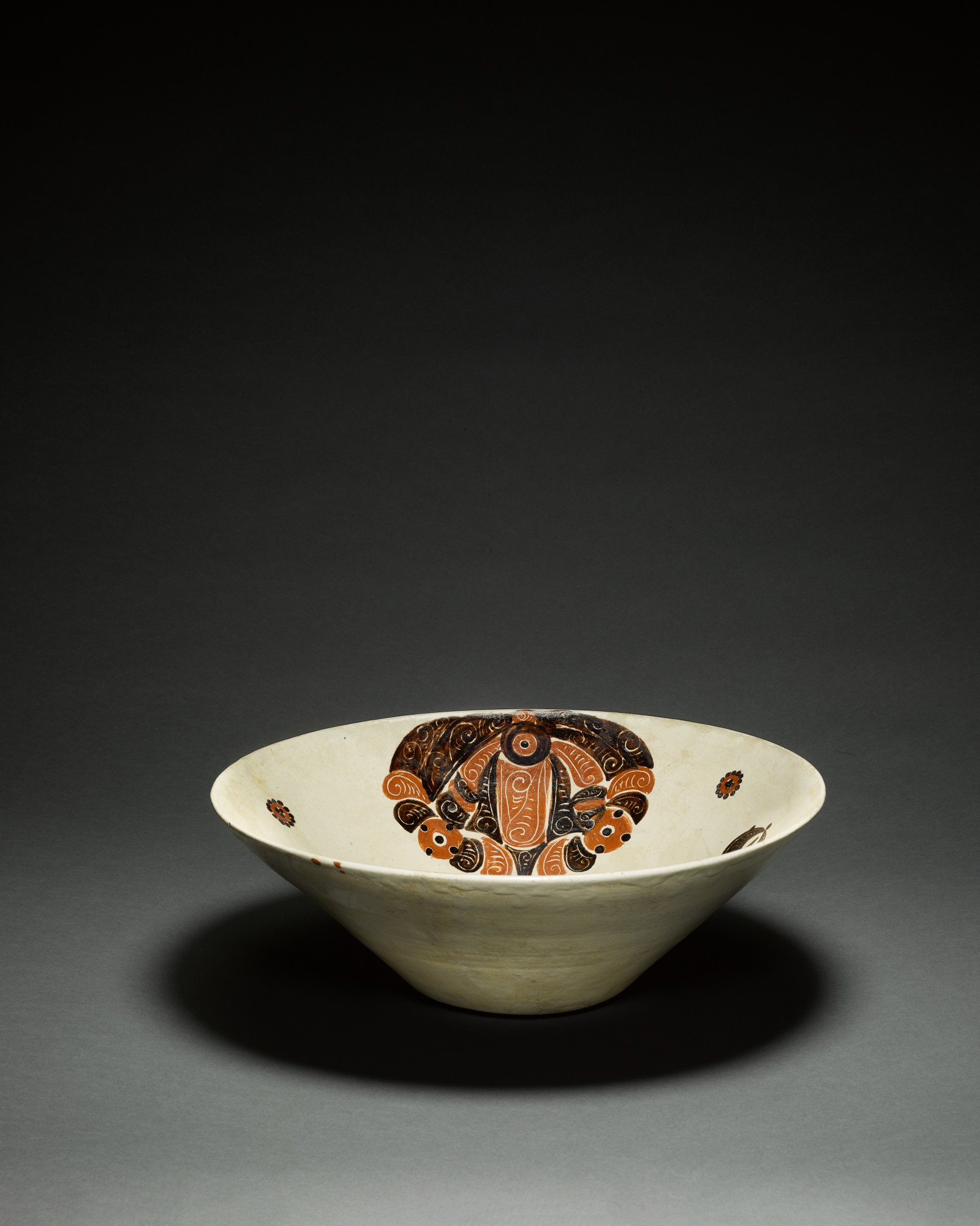 A large Samanid conical pottery bowl, Samarqand, Central Asia, 10th ...