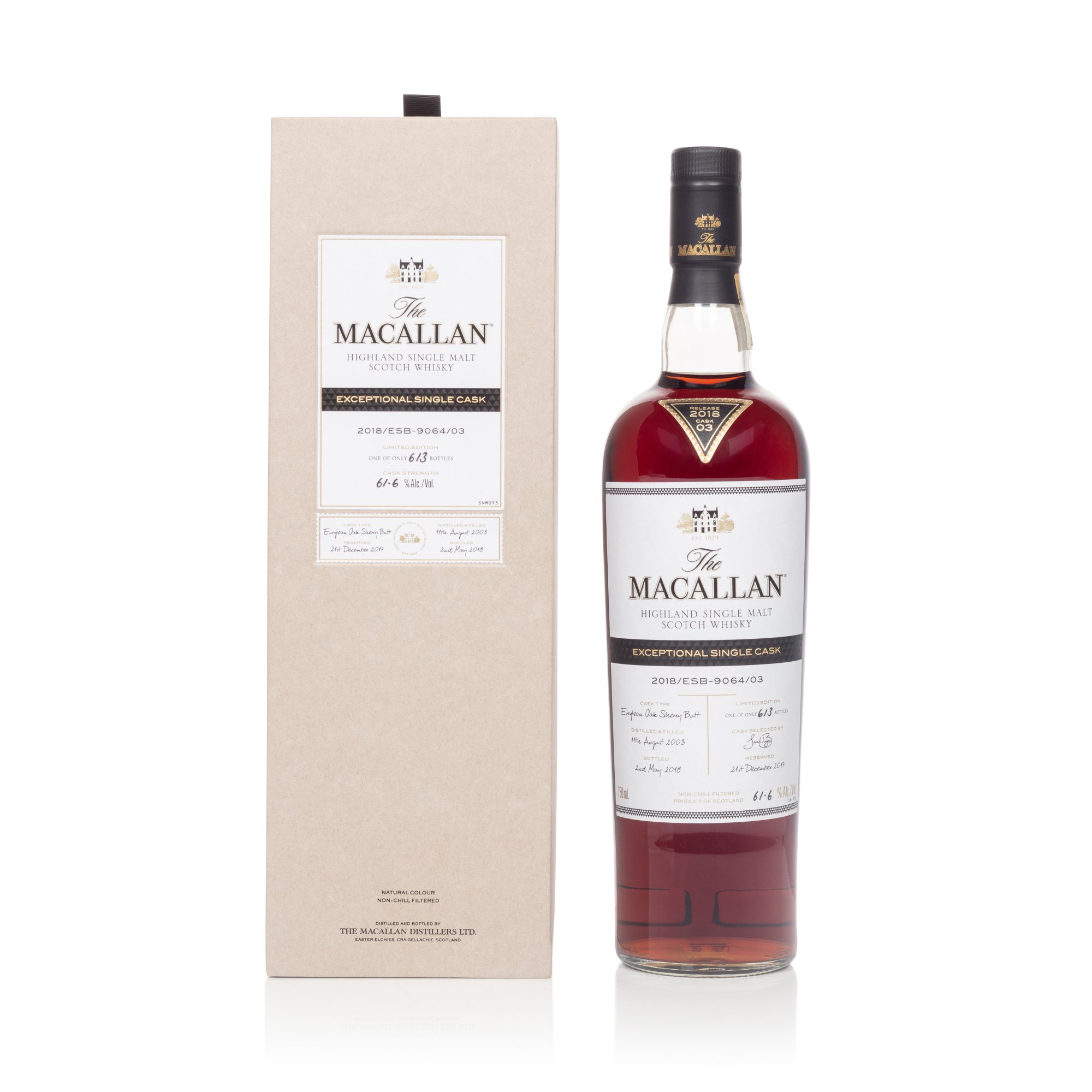 The Macallan Exceptional Single Cask 2018/ESB-9064/03 61.6 abv 2003 (1 ...