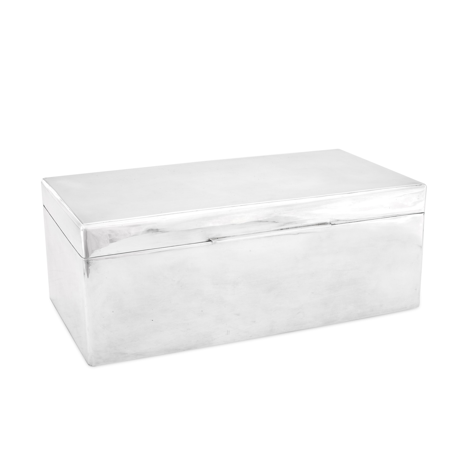 A monumental silver cigar box / chest, R&SN, London, 2004, Rectangular ...
