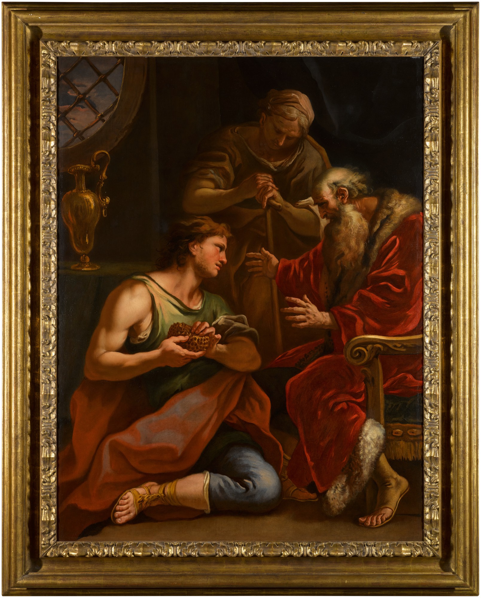 Samson returning to his parents with the honeycomb taken from the lion ...