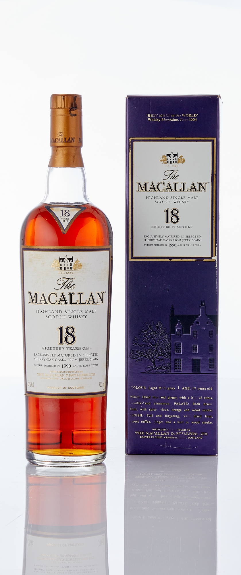 The Macallan 18 Year Old 43.0 abv 1990 (1 BT70) | Whisky & Moutai | The ...