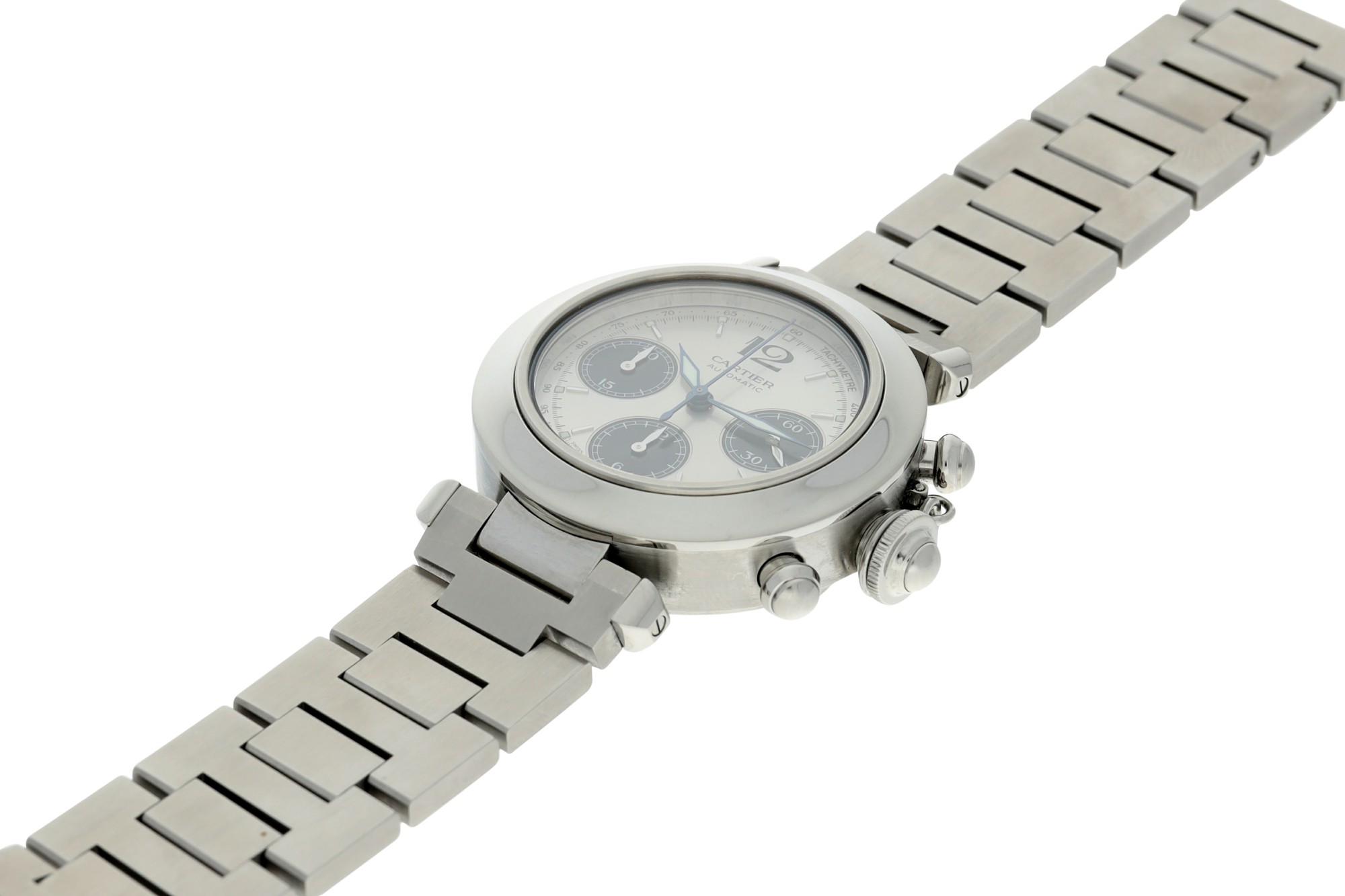 CARTIER | REFERENCE 2412 PASHA A STAINLESS STEEL AUTOMATIC CHRONOGRAPH ...