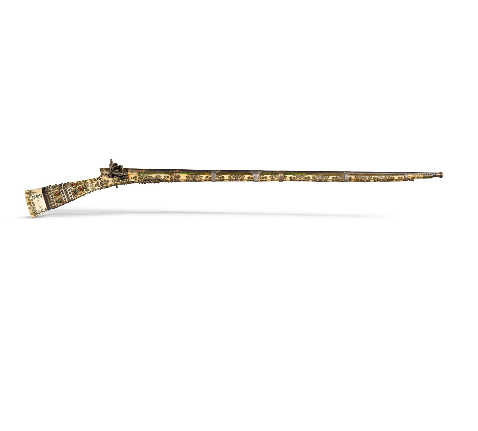 A rare Ottoman miquelet-lock rifle with ivory and mother of pearl ...